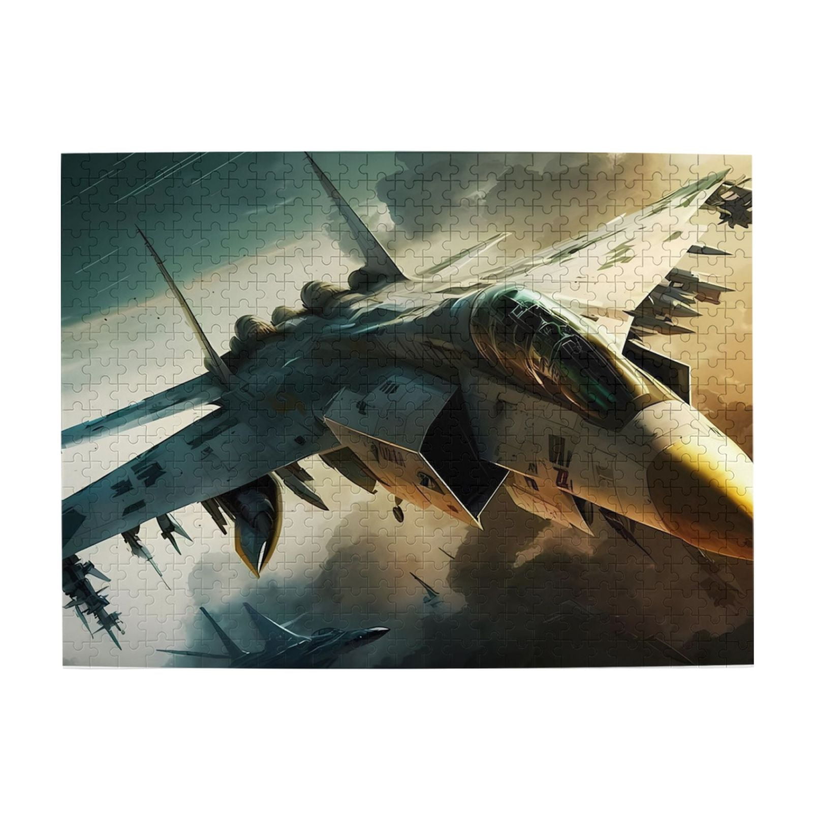1000 Piece Wooden Fighter Jet Jigsaw Puzzle For Adults – Captivating ...
