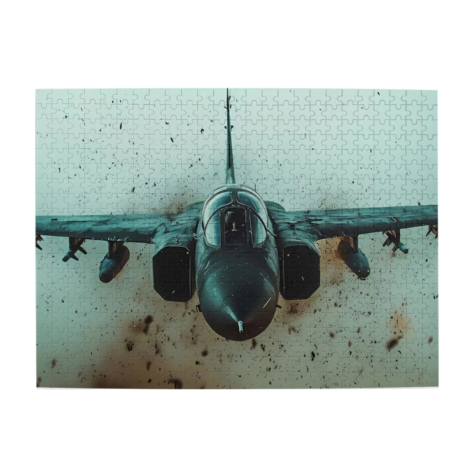 1000 Piece Wooden Fighter Jet Jigsaw Puzzle For Adults Intense Military ...