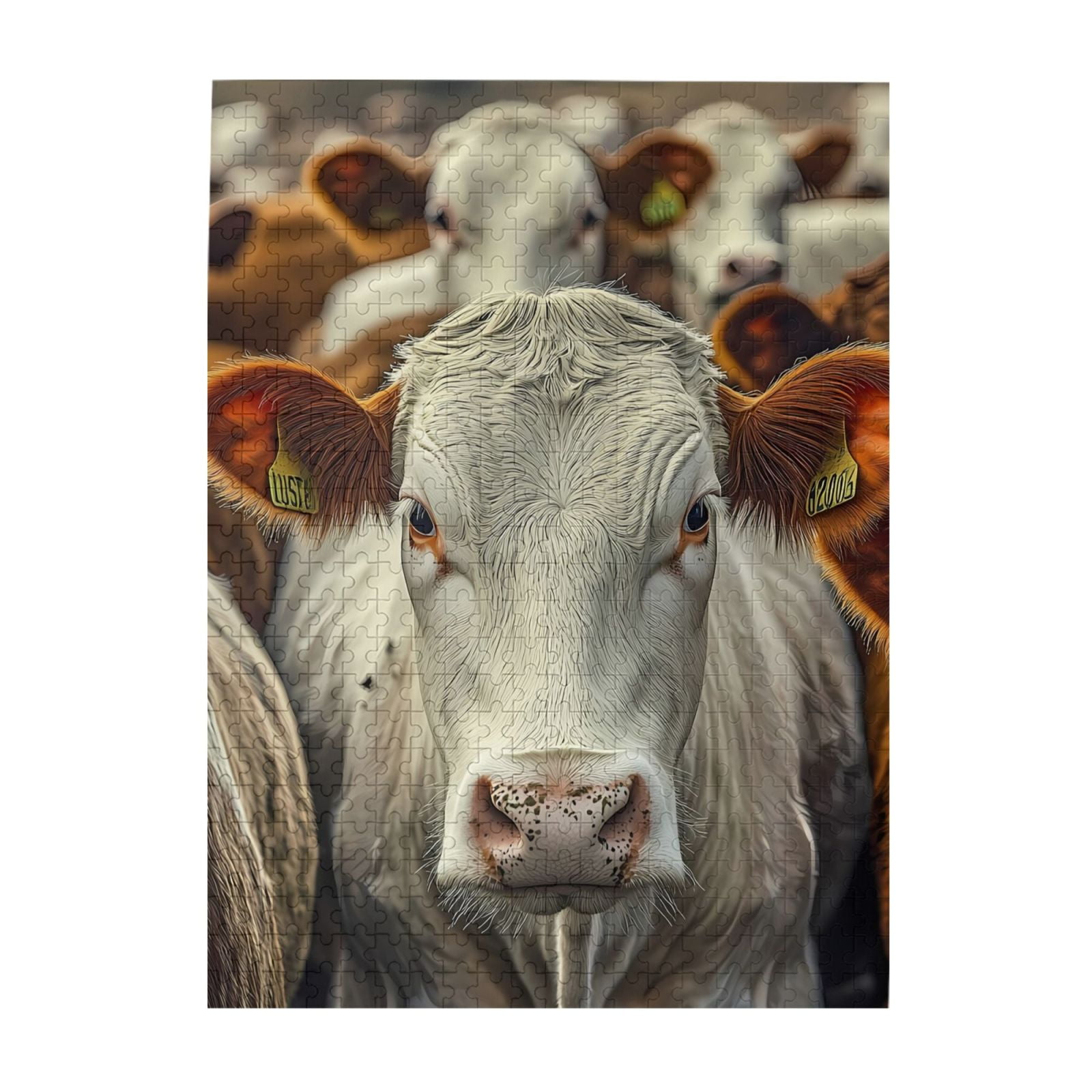 1000-Piece Wooden Jigsaw Puzzle for Adults - Cattle Bovine Herd ...