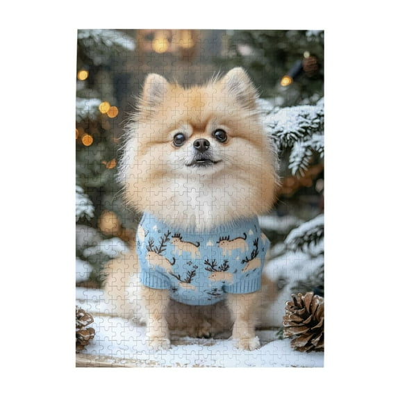 1000-Piece Wooden Jigsaw Puzzle for Adults - Christmas Winter Snow ...