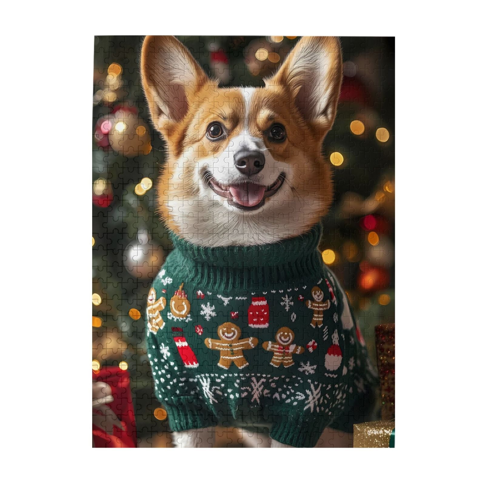 1000-Piece Wooden Jigsaw Puzzle for Adults & Families - Corgi Sweater ...