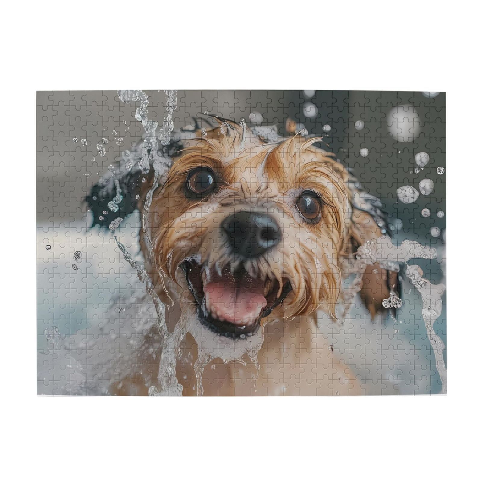 1000-Piece Wooden Jigsaw Puzzle for Adults & Families - Dog Bathing ...