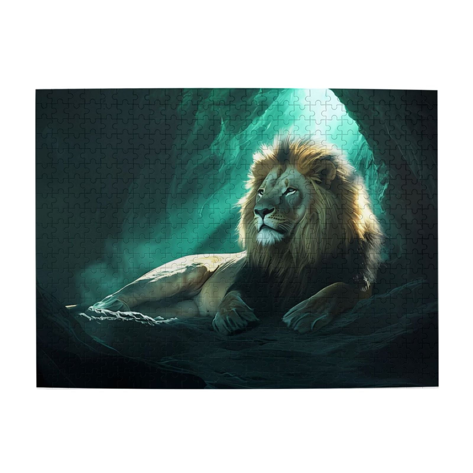 1000-Piece Wooden Jigsaw Puzzle for Adults & Families - Lion Cave ...