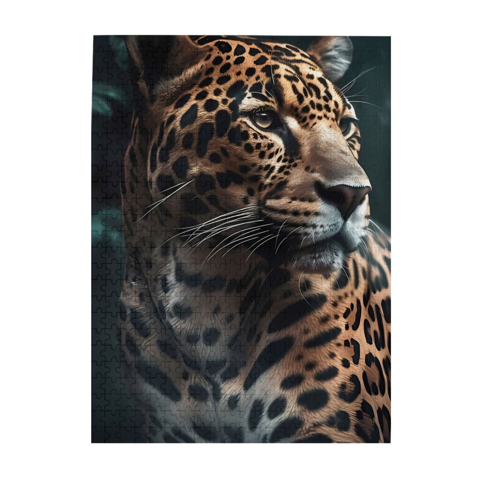 1000-Piece Wooden Jigsaw Puzzle for Adults - Jaguar Face Close Up , Fun ...