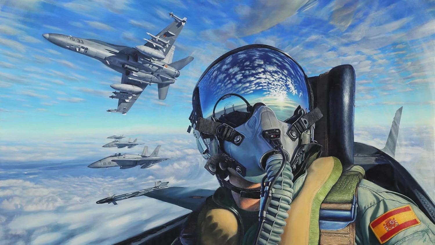 Jigsaw Puzzle for Adults, Military Aircraft Pilot and Spanish Air Force ...
