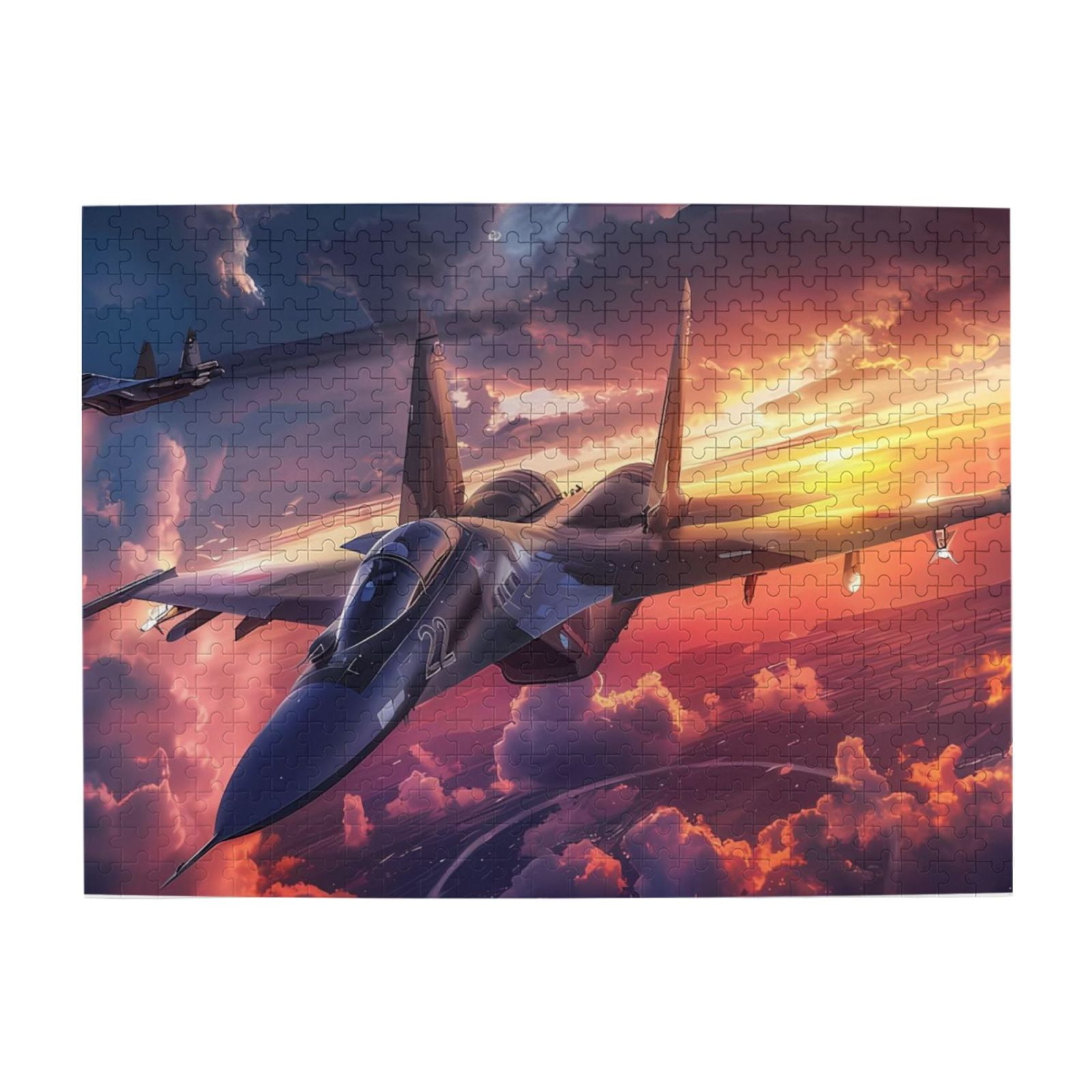 1000 Piece Wooden Military Fighter Jet Jigsaw Puzzle For Adults ...