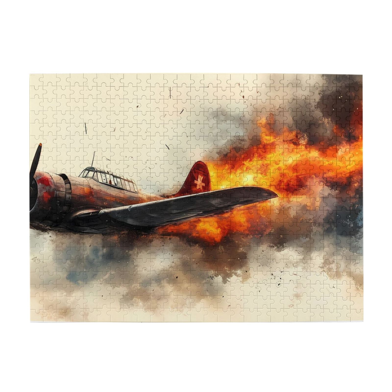 1000 Piece Wooden Vintage Fighter Plane Jigsaw Puzzle For Adults ...