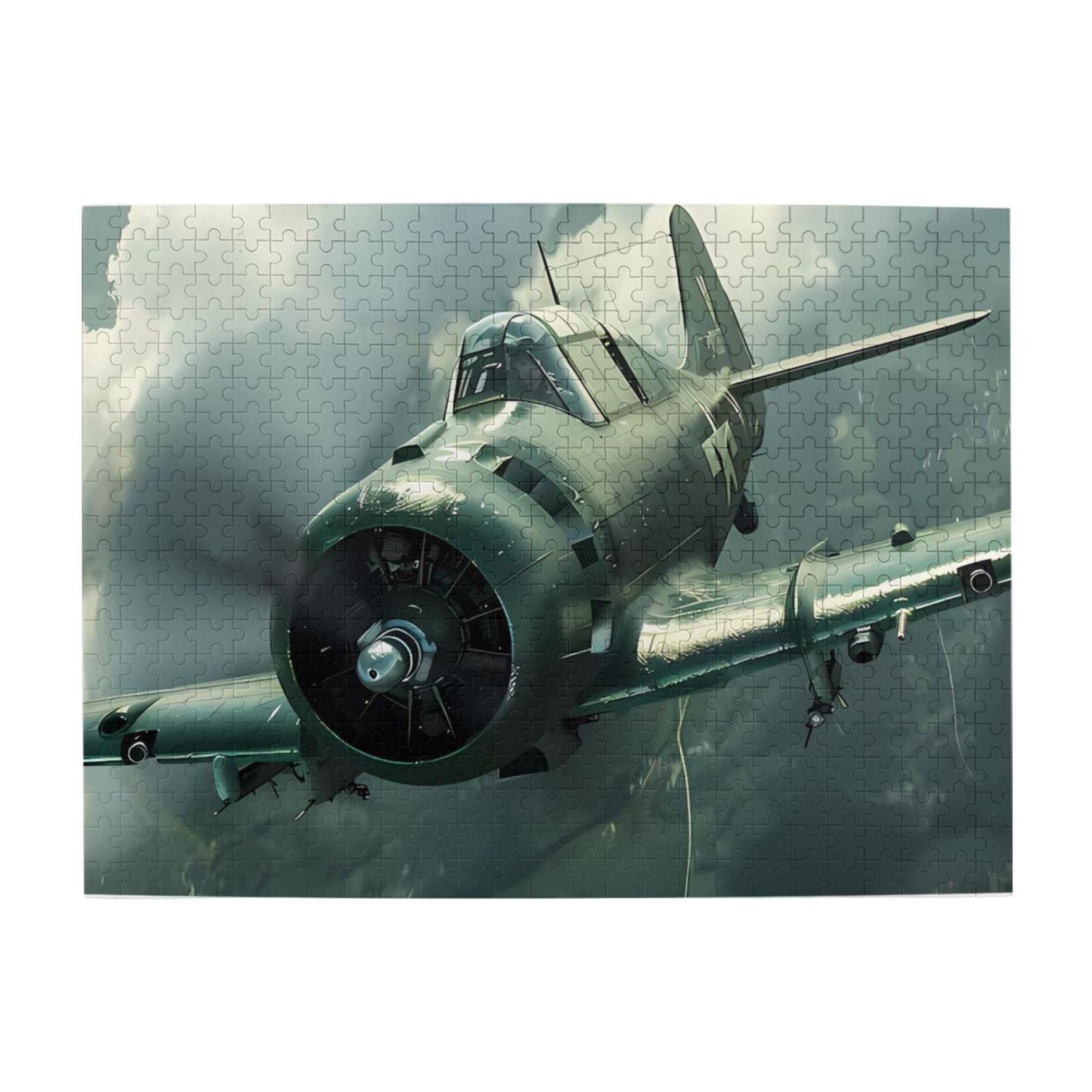 1000 Piece Wooden Vintage Military Plane Jigsaw Puzzle For Adults ...