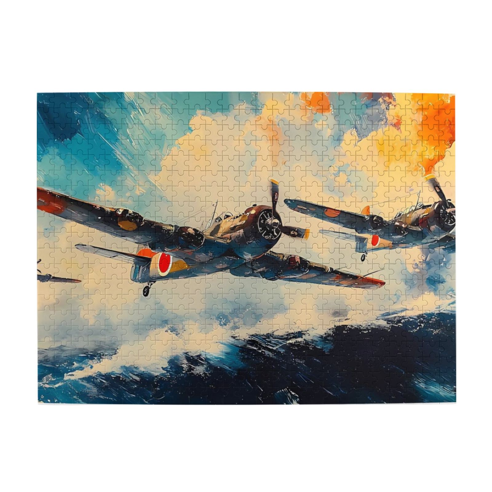 1000 Piece Wooden Vintage WWII Fighter Planes Jigsaw Puzzle For Adults ...
