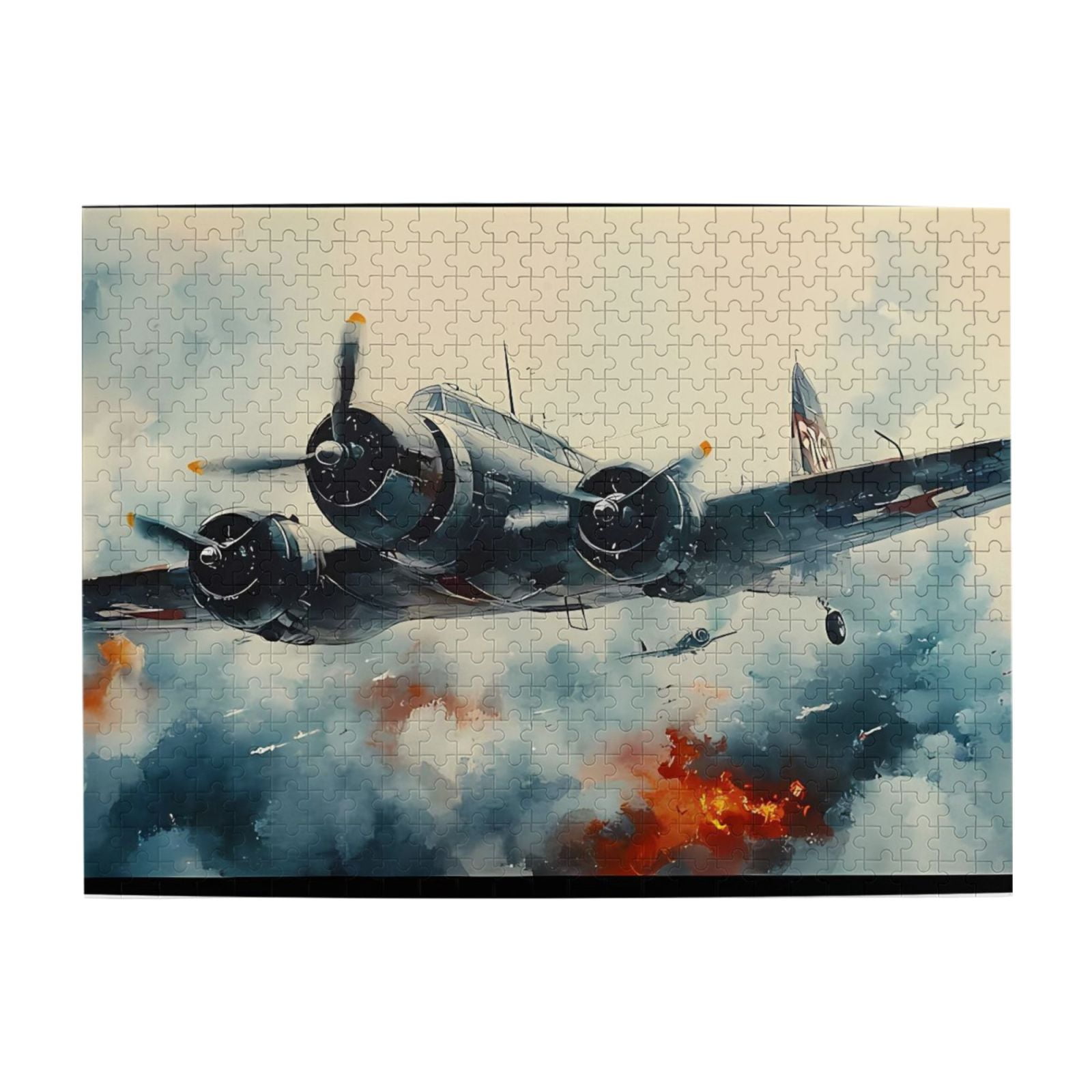 1000 Piece Wooden WWII Bomber Plane Jigsaw Puzzle For Adults ...