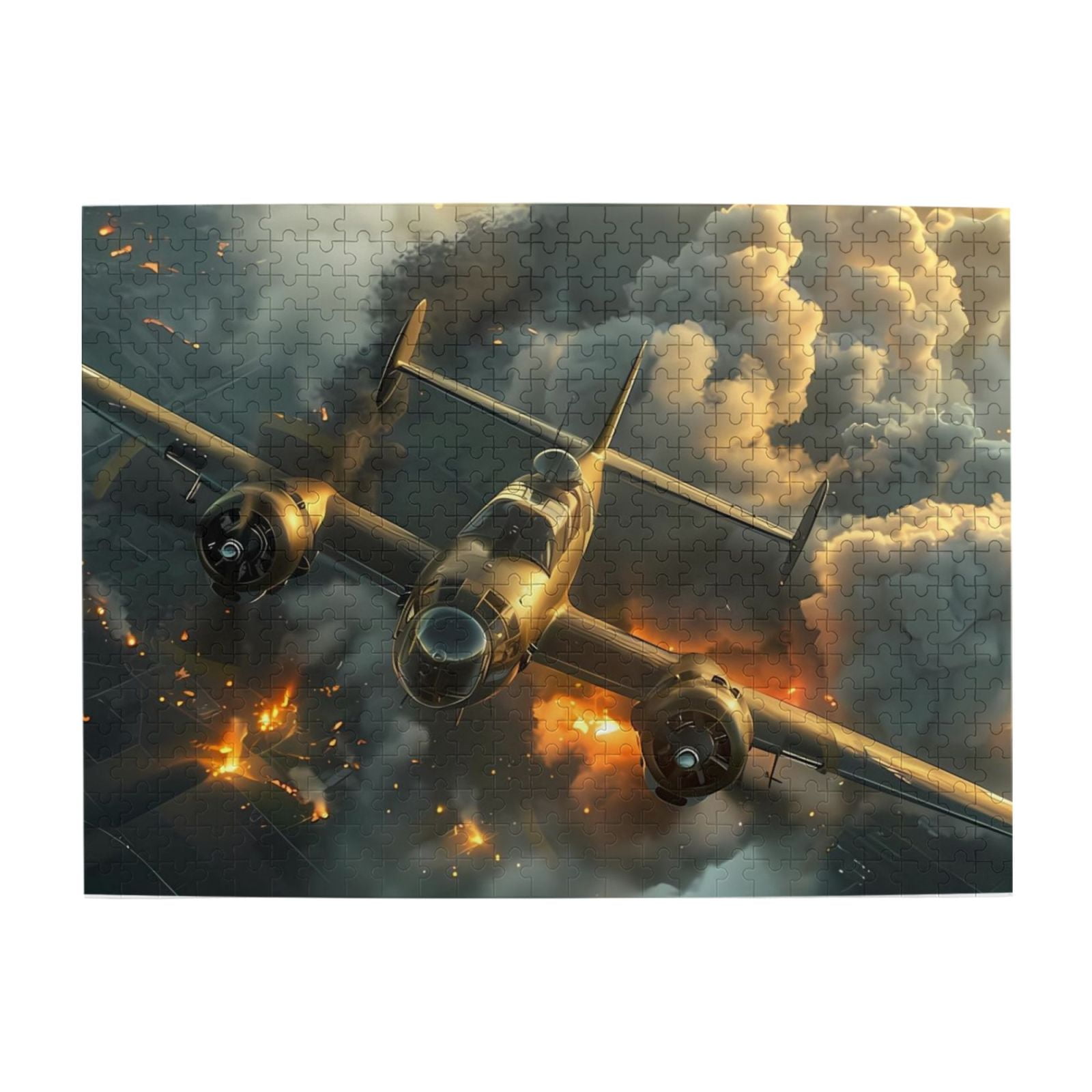 1000 Piece Wooden WWII Bomber Plane Jigsaw Puzzle For Adults – Intense ...