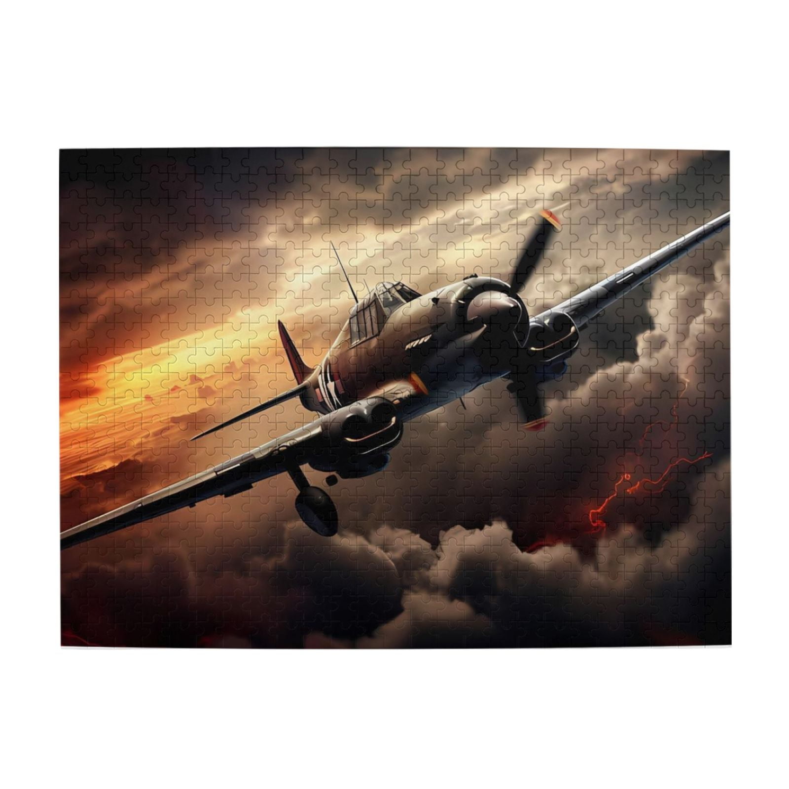 1000 Piece Wooden WWII Fighter Plane Jigsaw Puzzle For Adults ...