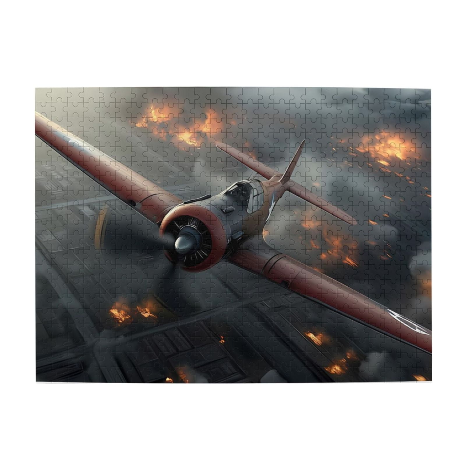 1000 Piece Wooden WWII Fighter Plane Jigsaw Puzzle For Adults ...