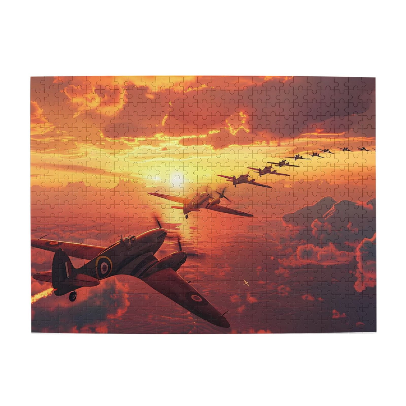1000 Piece Wooden WWII Fighter Planes Jigsaw Puzzle For Adults ...