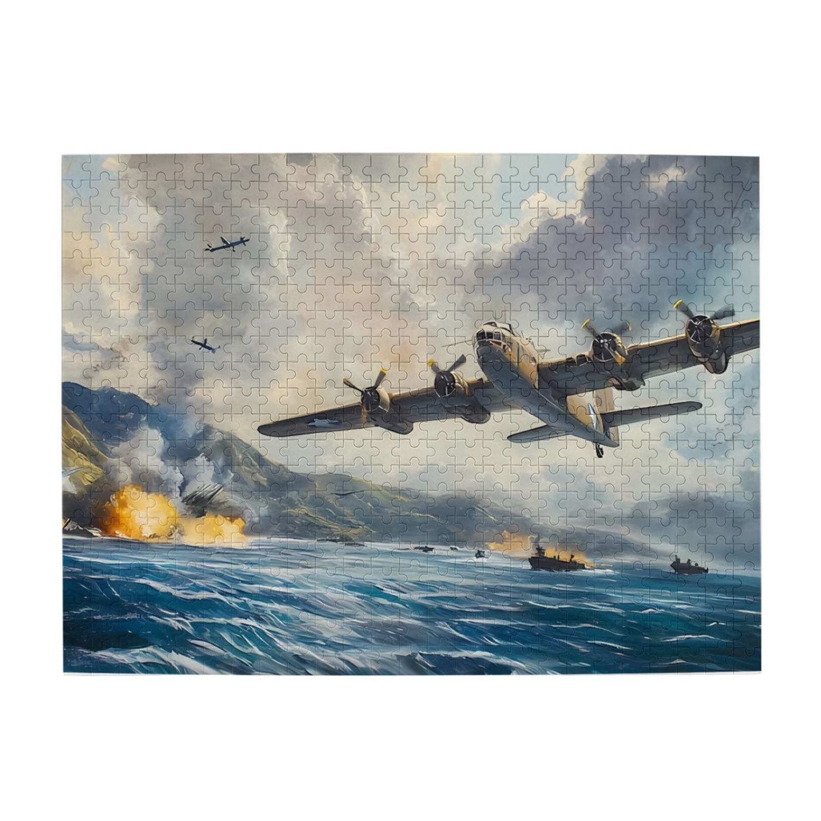 1000 Piece Wooden WWII Military Bomber Jigsaw Puzzle For Adults ...