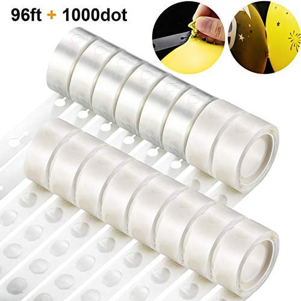 1000 Pieces Balloon Glue Point 96 Ft Balloon Tape Strip Balloon ...