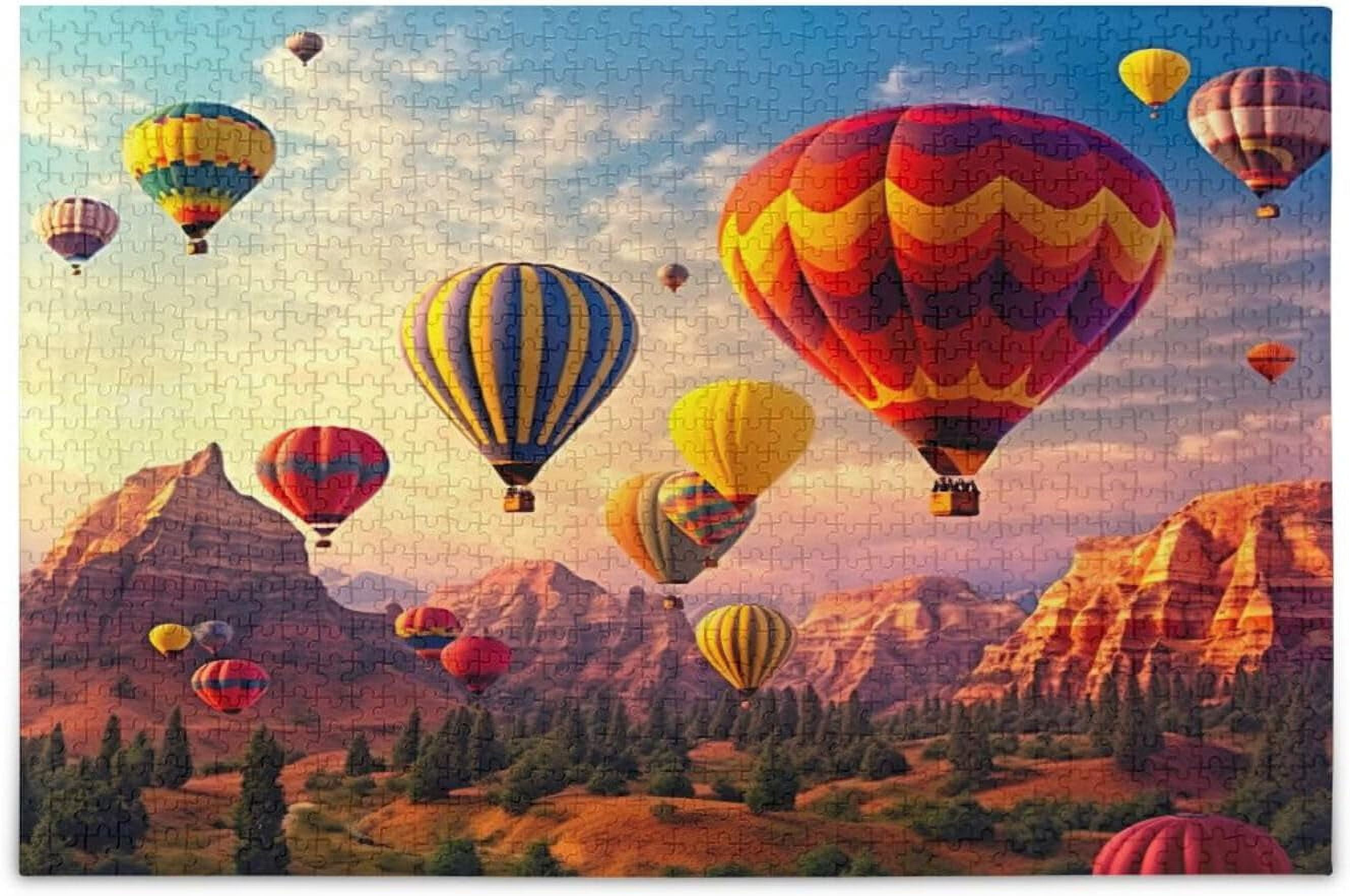 1000 Pieces Beautiful Hot Air Balloon Jigsaw Puzzle for Adults Teens ...