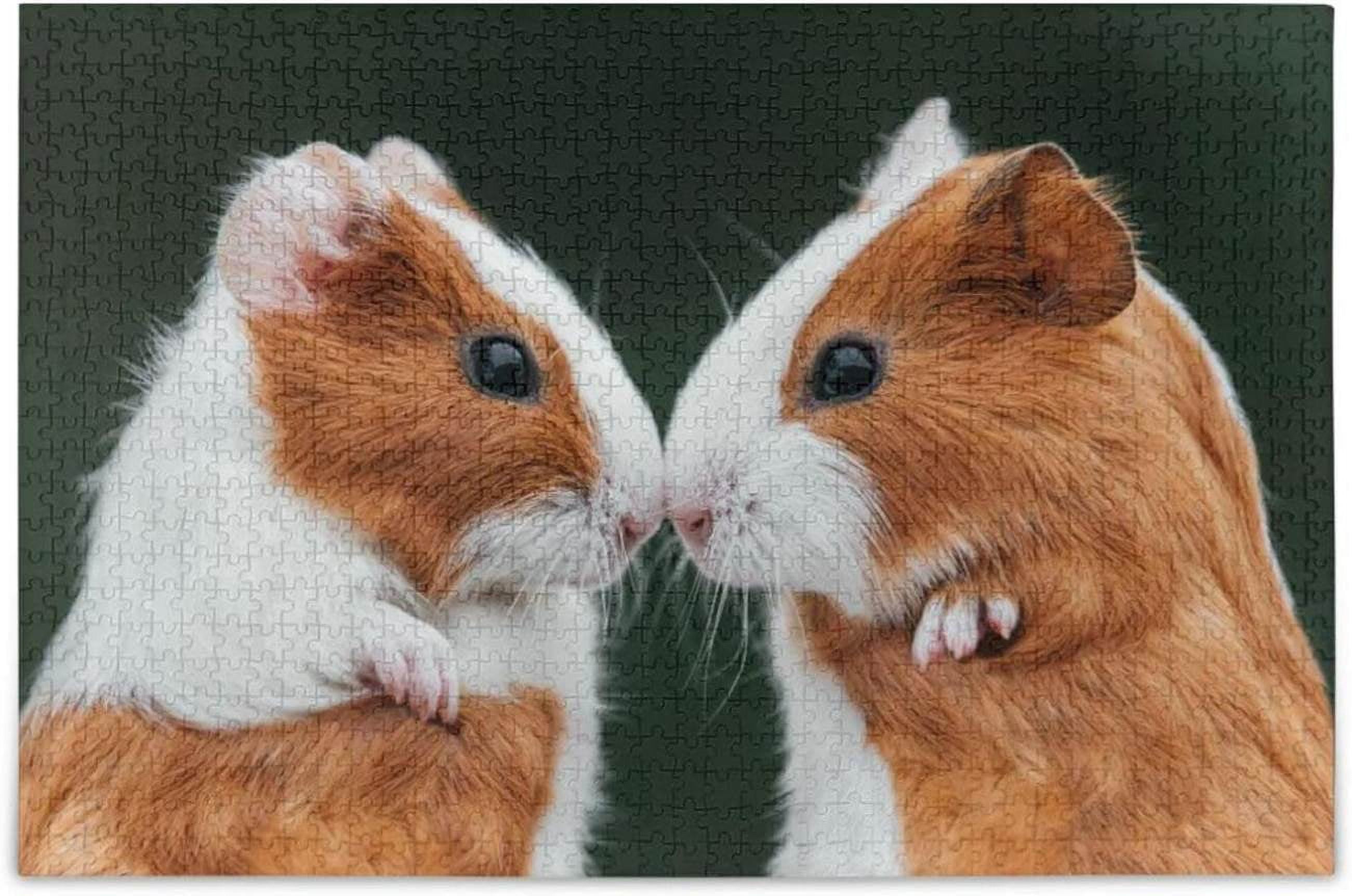 1000 Pieces Cute Hamster Wooden Jigsaw Puzzles, 29.5" x 19.7 ...