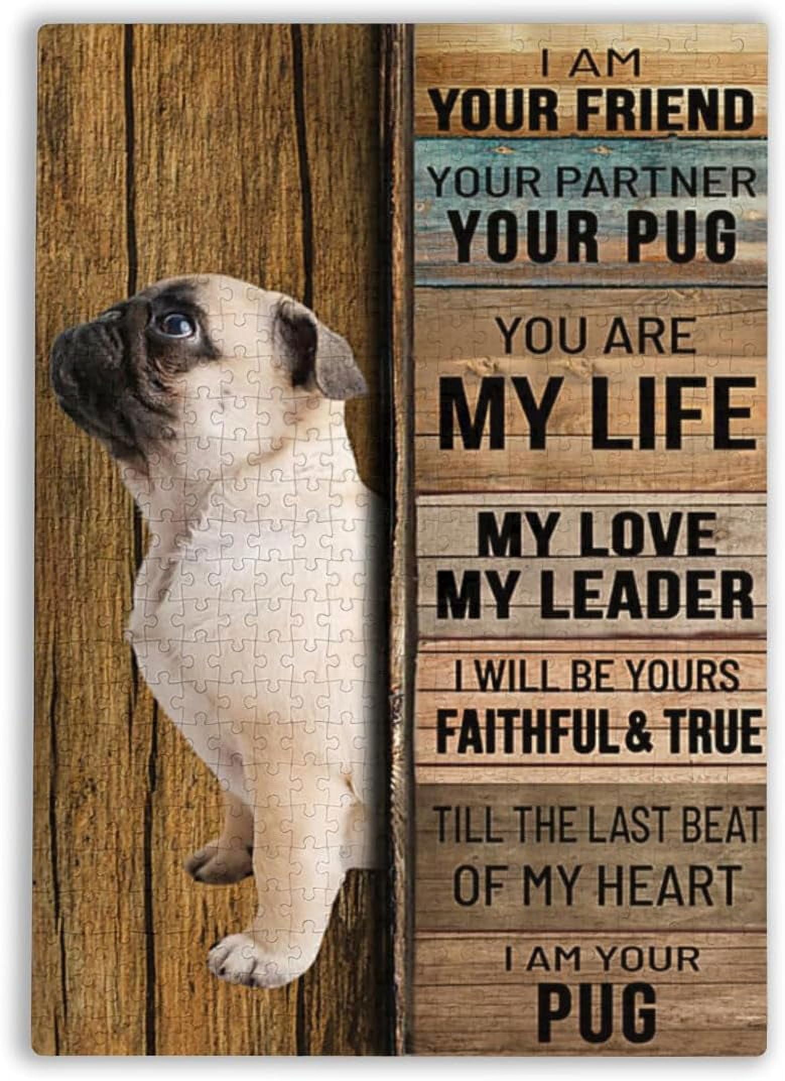 1000 Pieces Jigsaw Puzzle for Adults Pug Dog I am Your Friend Your ...