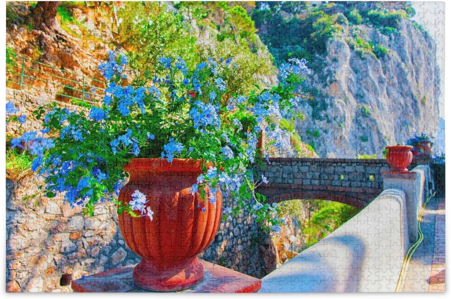1000 Pieces Jigsaw Puzzle Flowers in Pots Wooden Puzzle for Adults, Fun ...