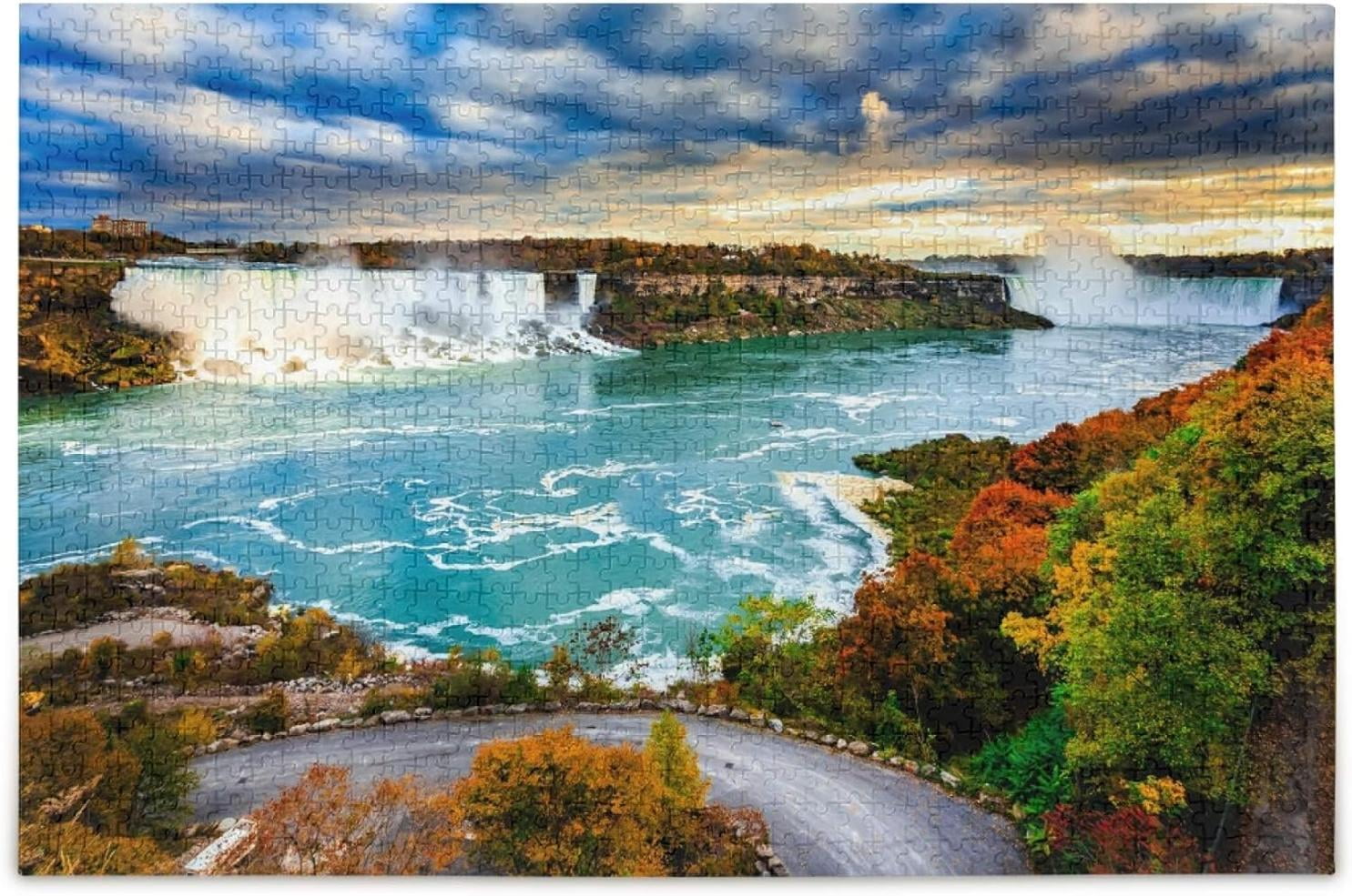 1000 Pieces Jigsaw Puzzle Niagara Falls Wooden Puzzle for Adults, Fun ...