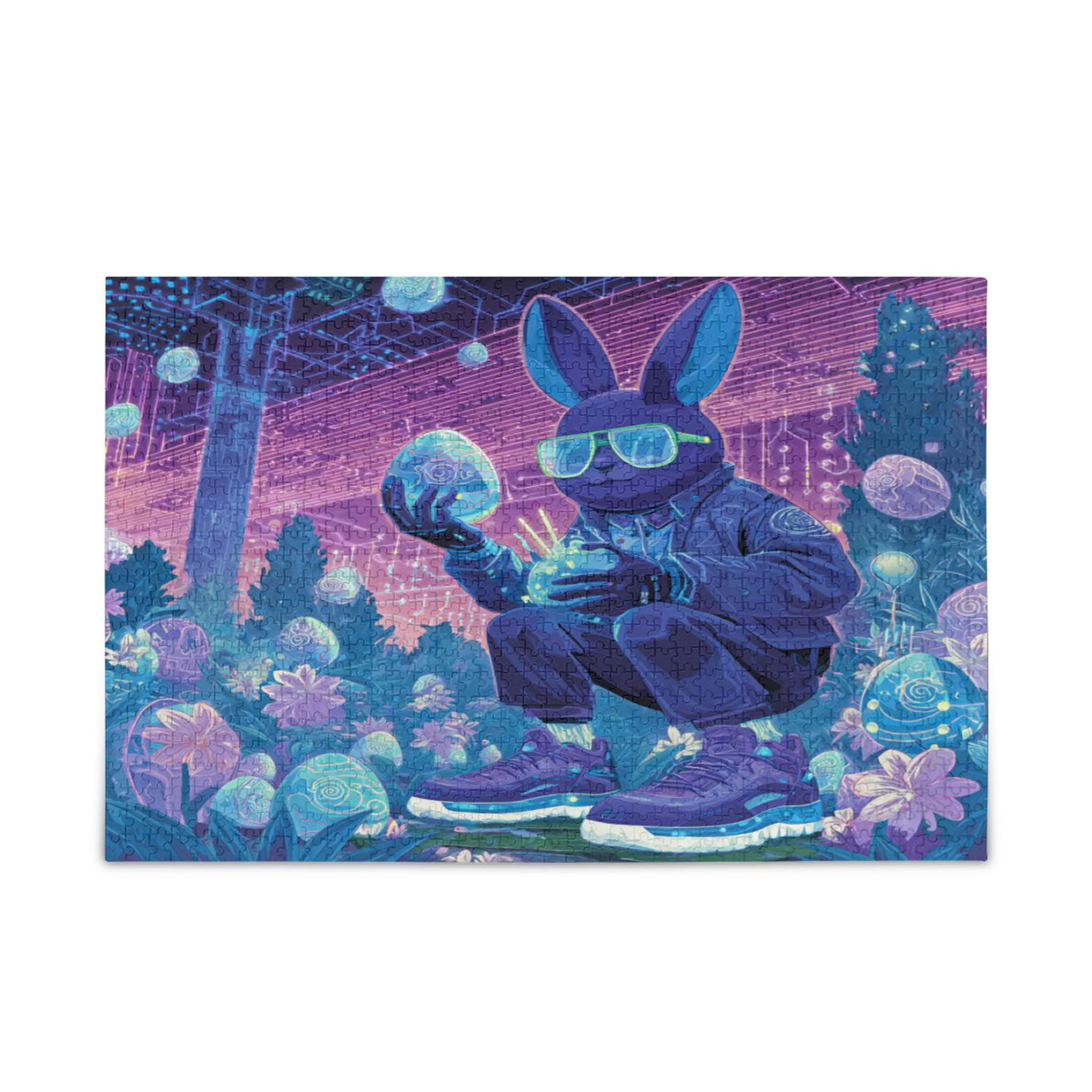 1000 Pieces Jigsaw Puzzles Storage Bag & Guide Futuristic Easter ...