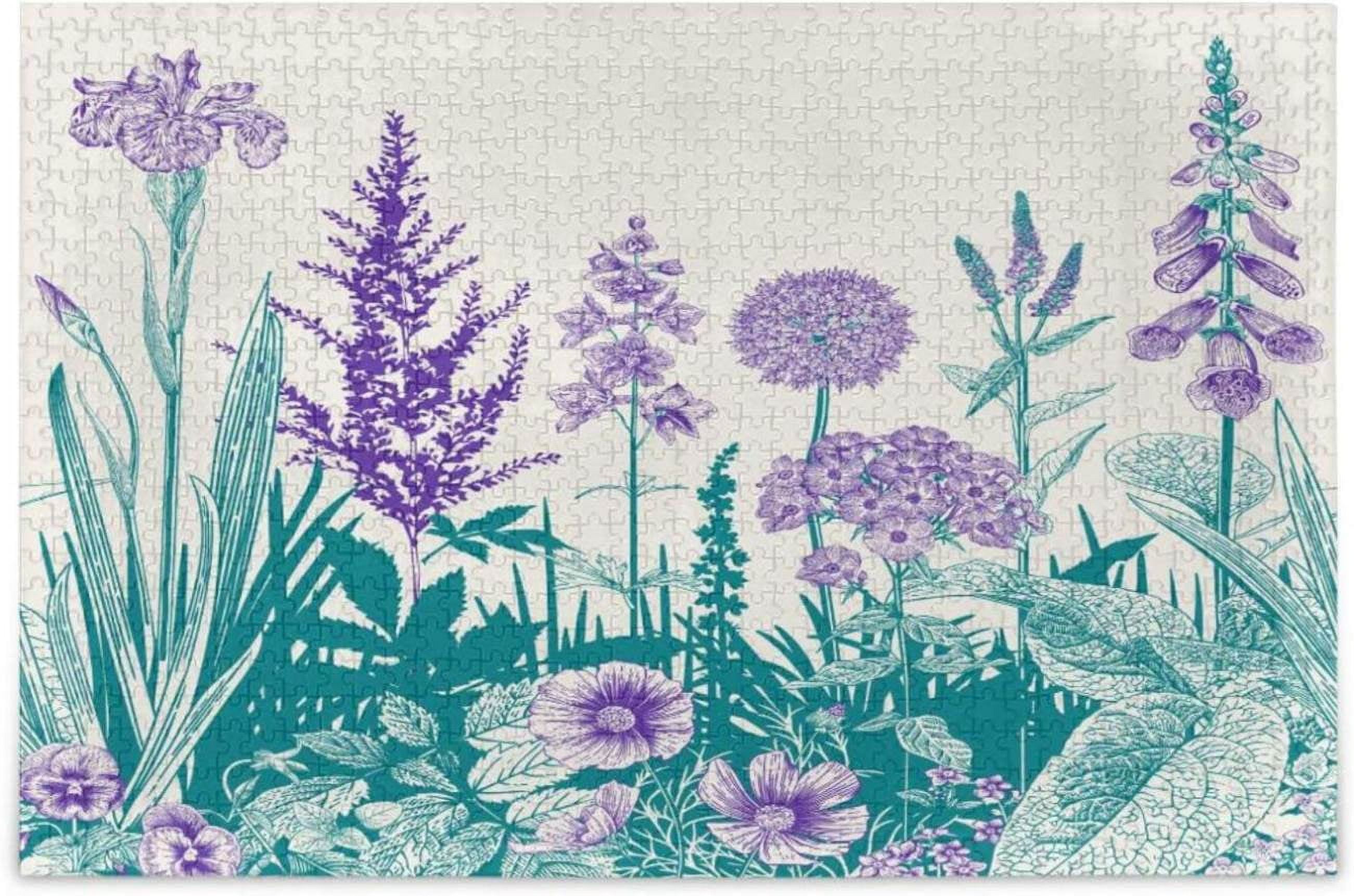 1000 Pieces Lavender Basket Wooden Jigsaw Puzzles, 29.5" x 19.7 ...