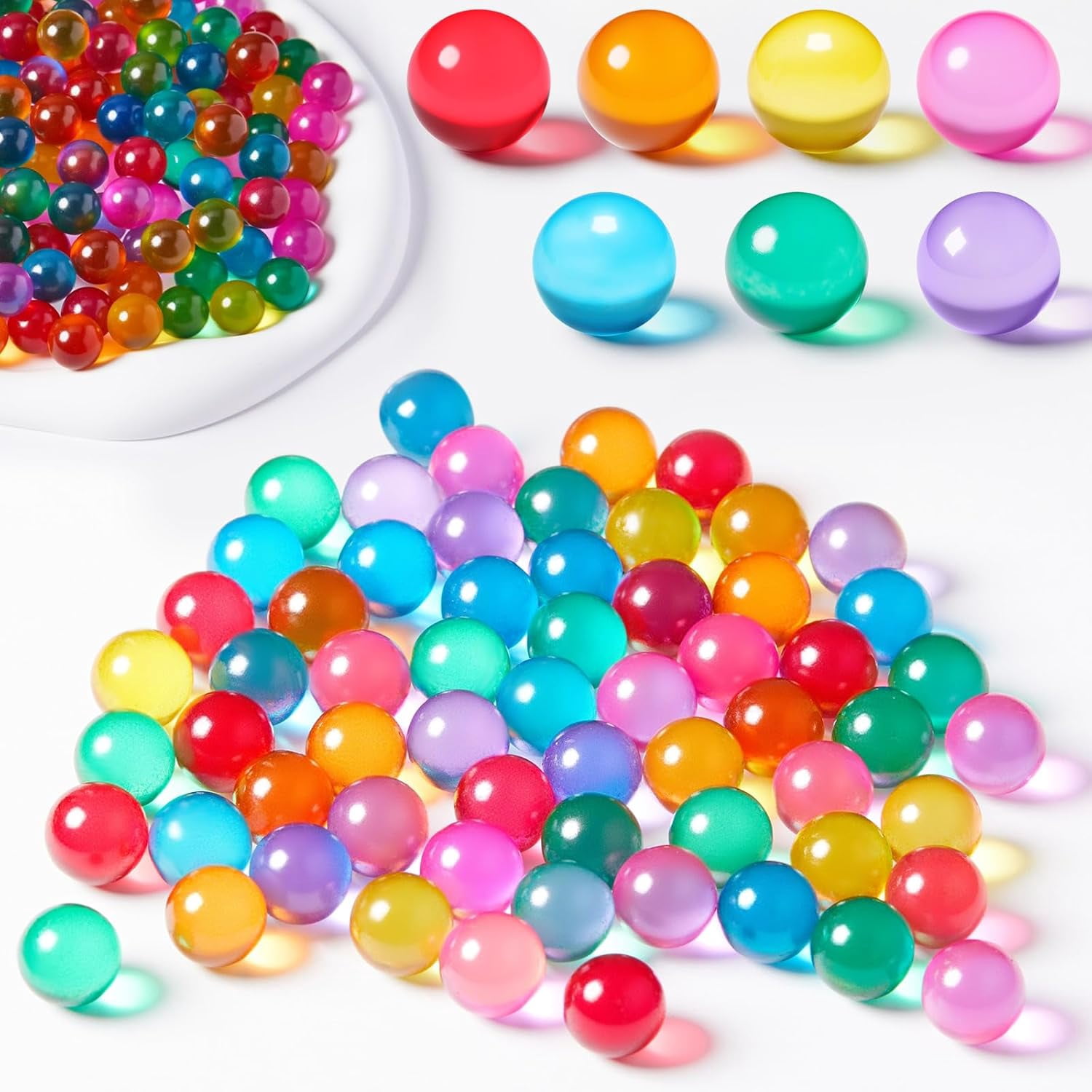 1000 Pieces Marbles Bulk Cats Eyes Glass Marbles Color Mixing 0.55 Inch ...