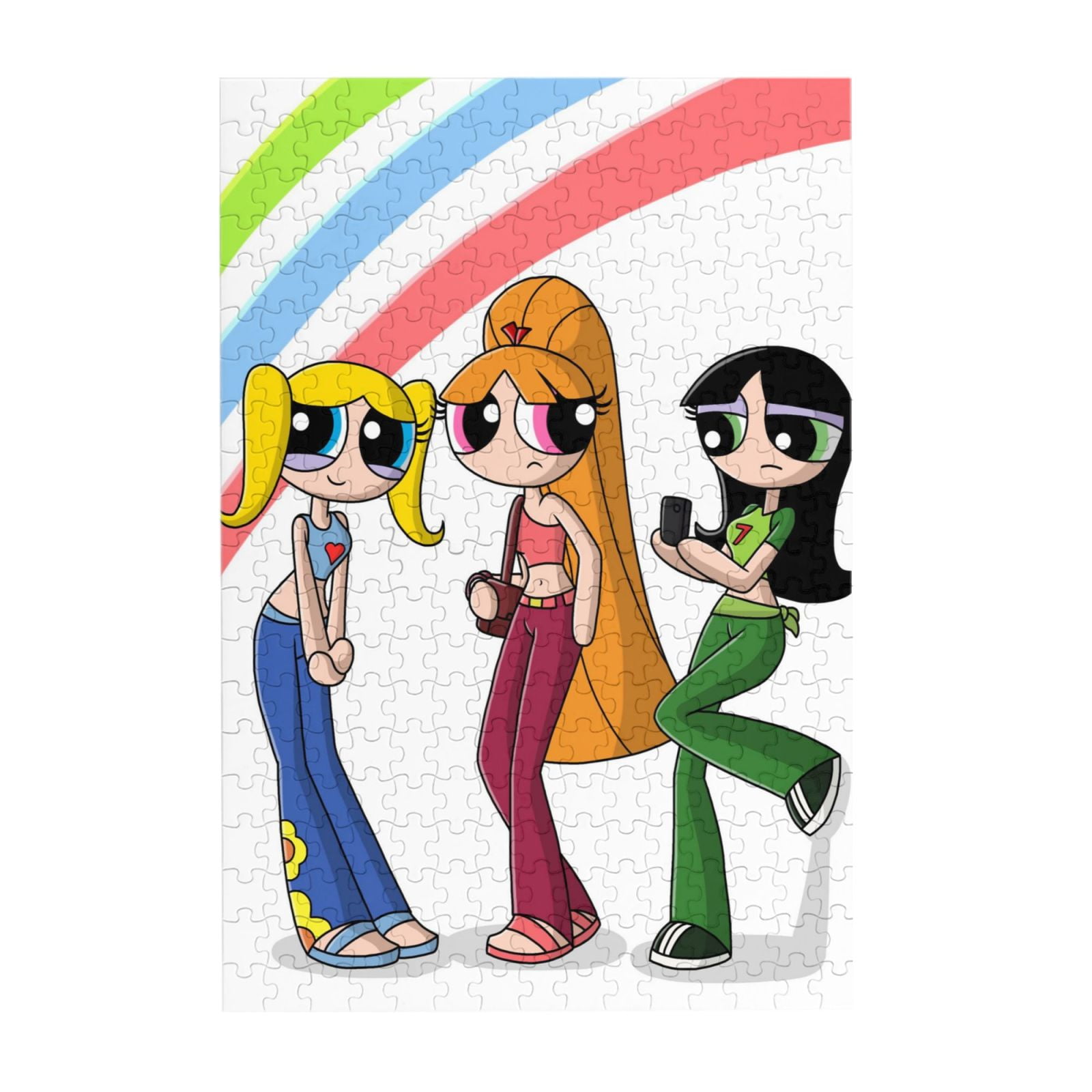 1000 Pieces Powerpuff Girls Jigsaw Puzzles Cartoon Anime Picture Puzzle ...