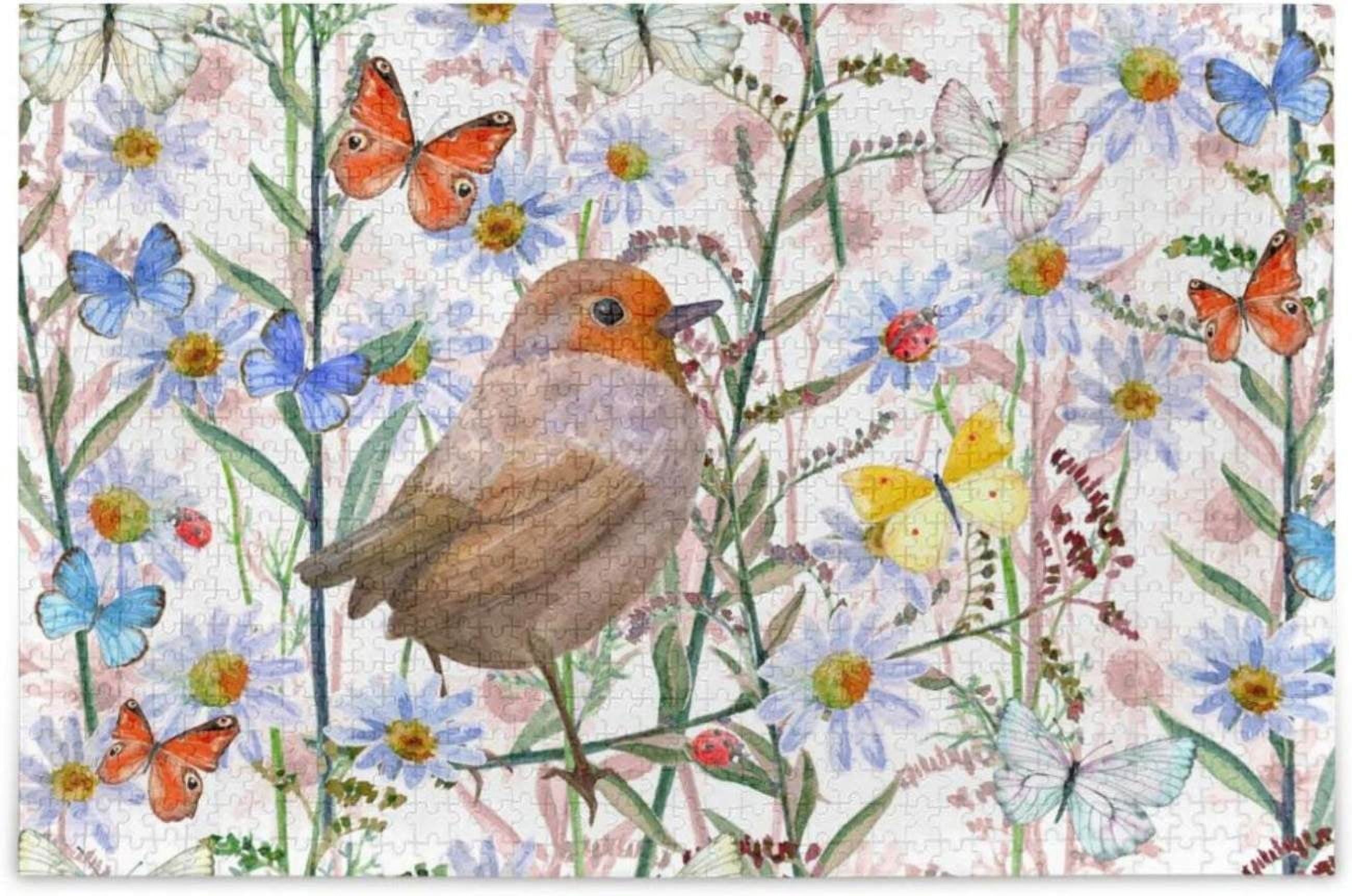 1000 Pieces Pretty Bird Wooden Jigsaw Puzzles, 29.5" x 19.7 ...