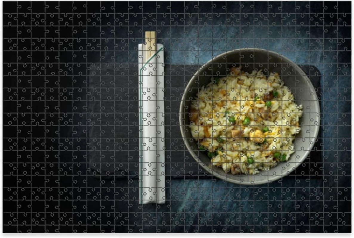 1000 Pieces Puzzles Wooden Letter Area Design Asian Food Fried Rice ...