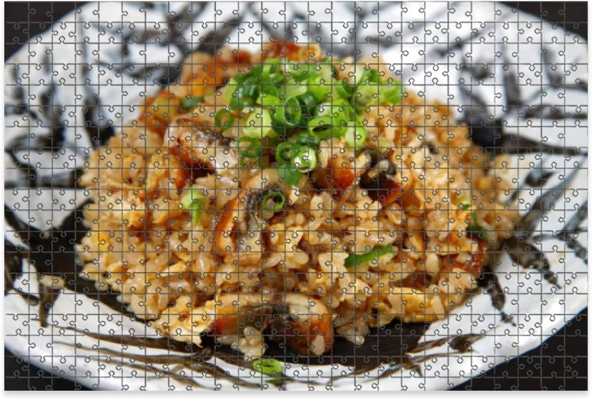 1000 Pieces Puzzles Wooden Letter Area Design Eel Fried Rice Puzzle ...
