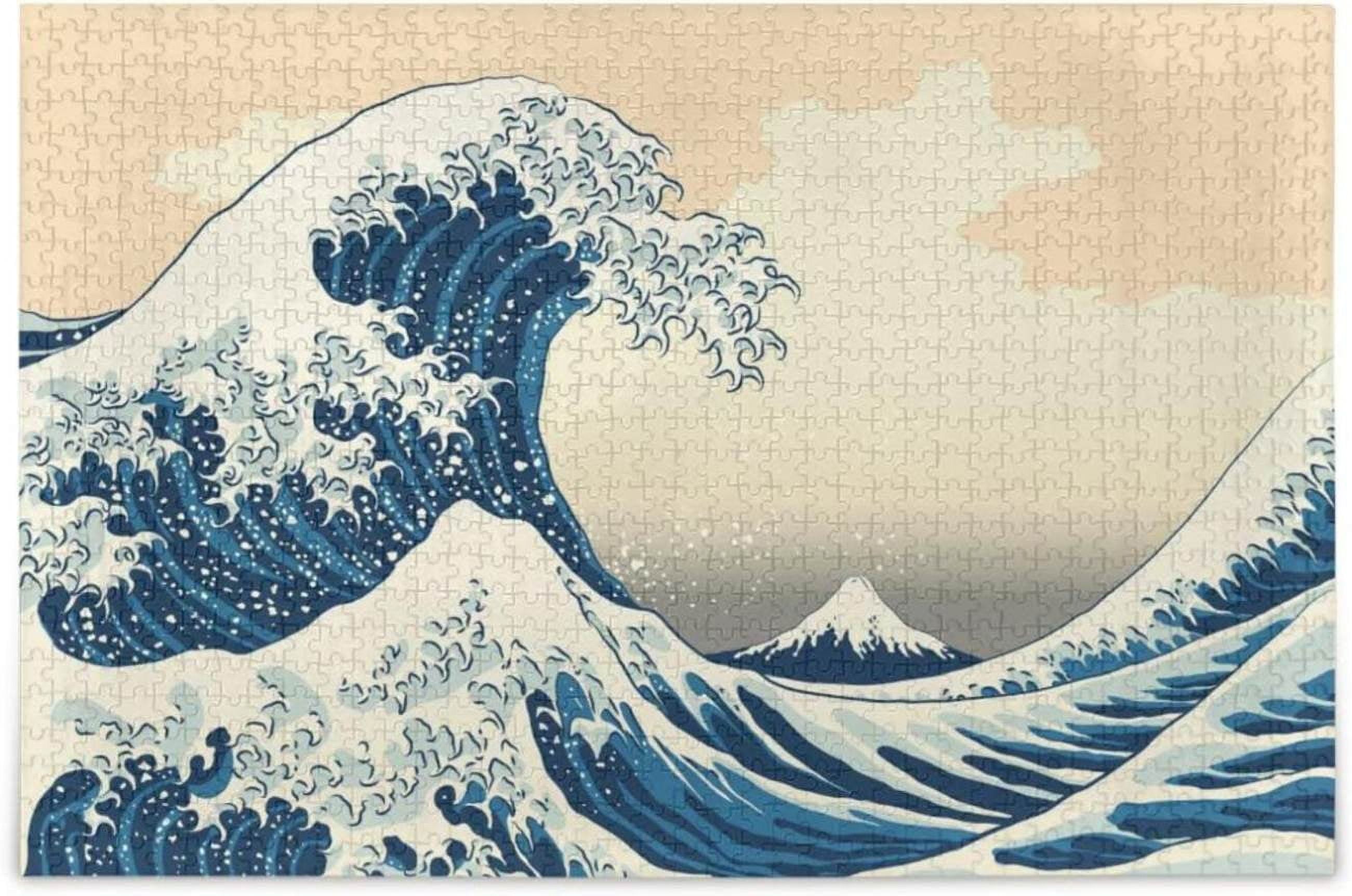1000 Pieces Sea Wave Wooden Jigsaw Puzzles, 29.5" x 19.7" Intellectual ...