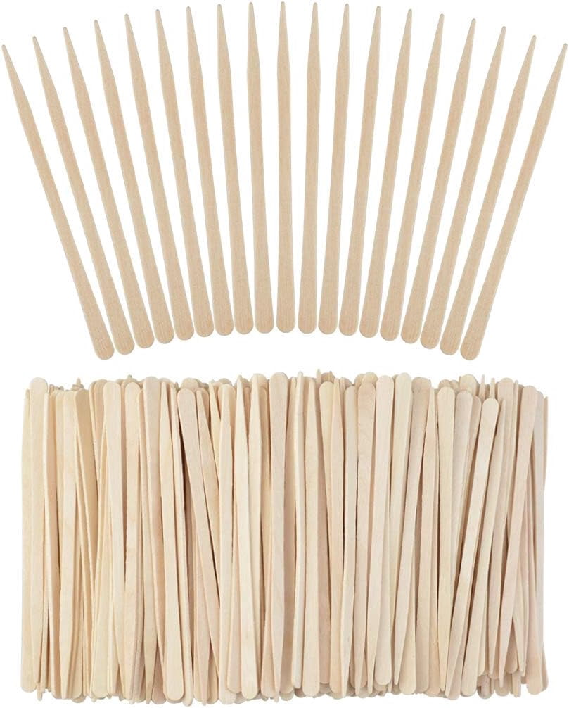 1000 Pieces Small Wax Sticks Wood Waxing Spatulas Applicator Sticks ...