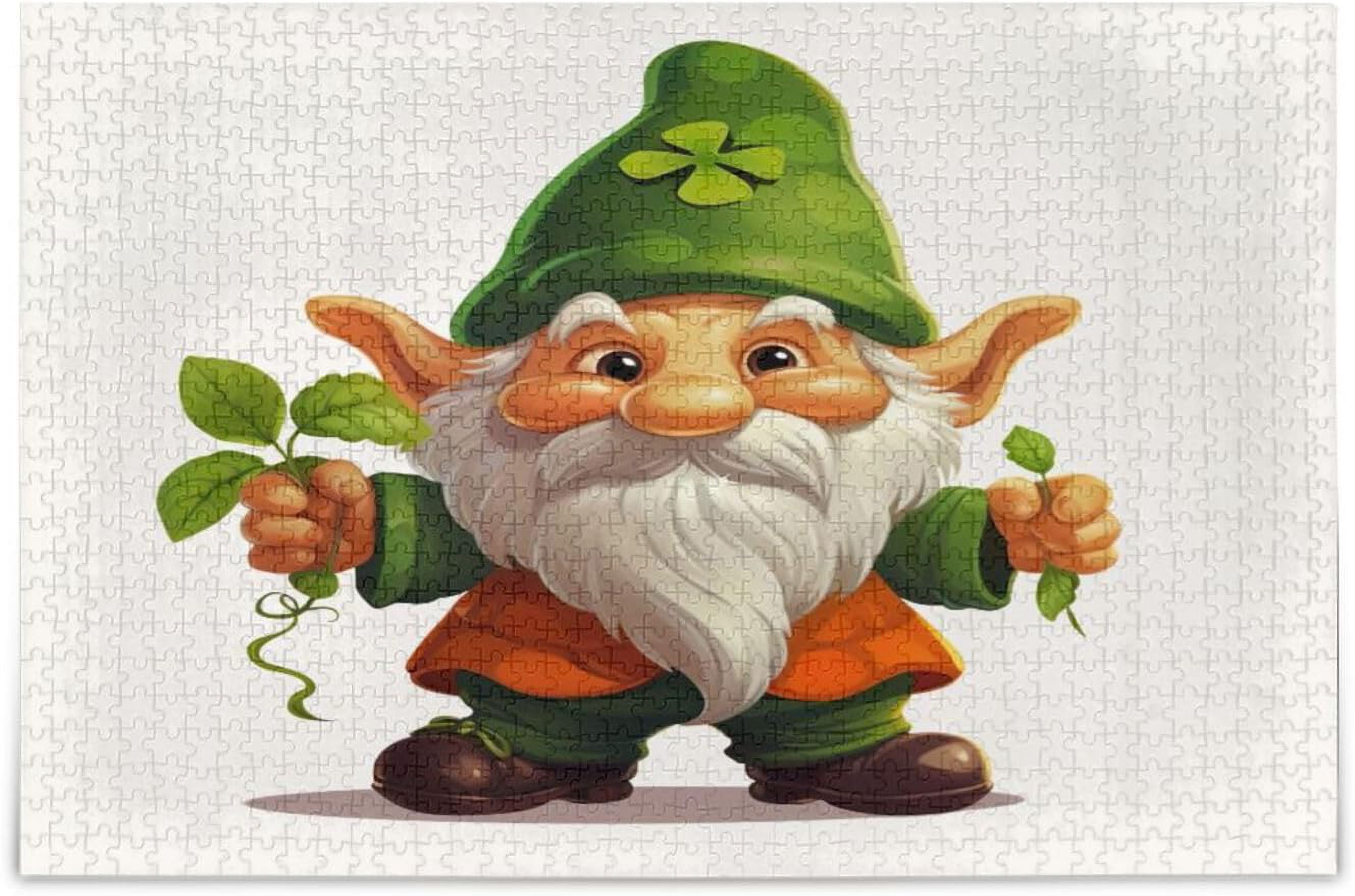 1000 Pieces St Patricks Day Gnomes Jigsaw Puzzle for Adults Teens Kids ...