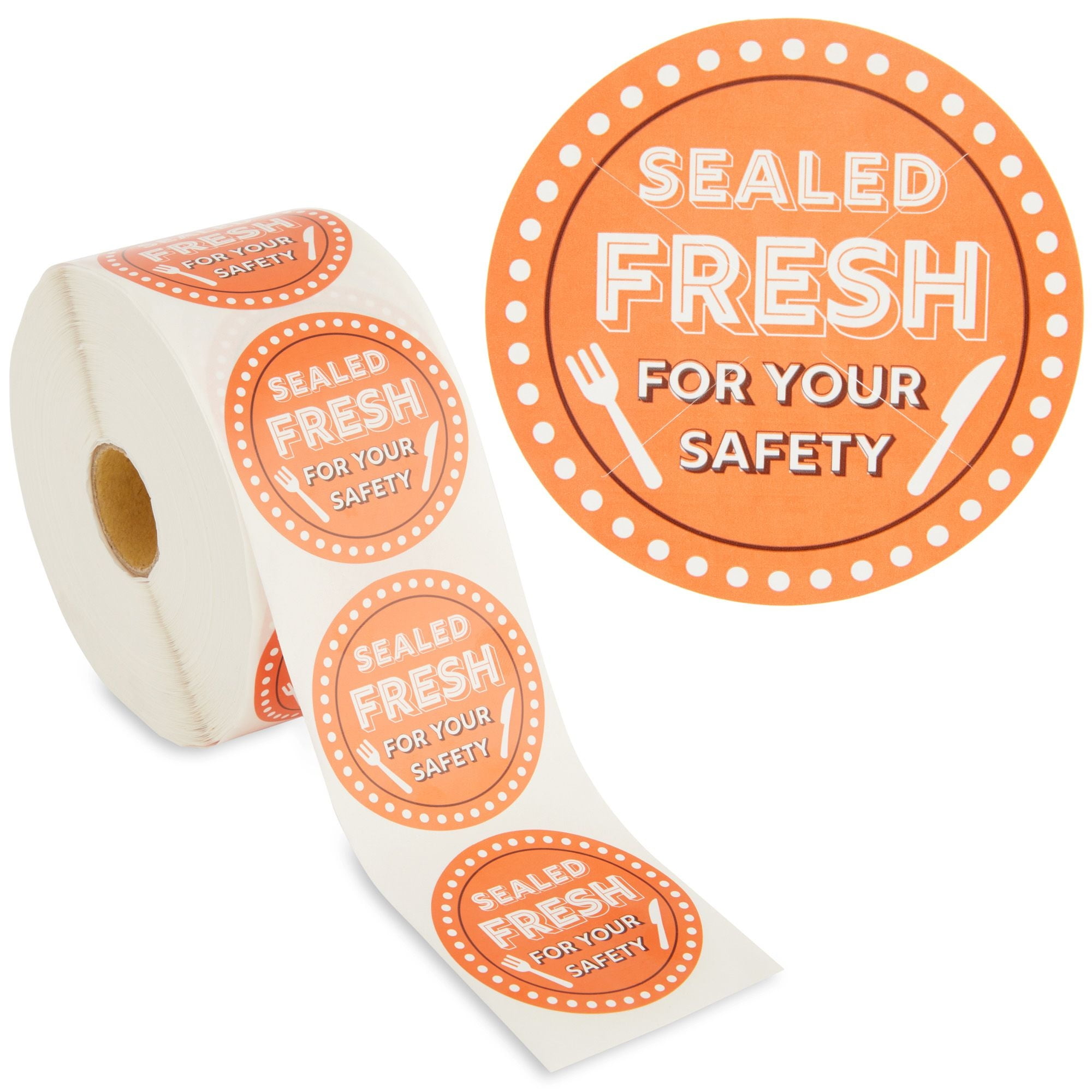 1000-Pieces of Tamper Evident Labels Roll for Food Delivery, 2 Inch ...
