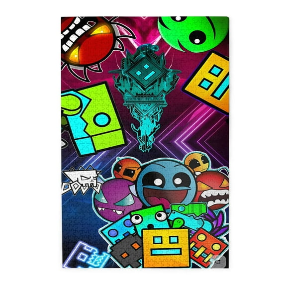 1000 Pieces Unique Geometry Dash Jigsaw Puzzles For Adults Cartoon ...