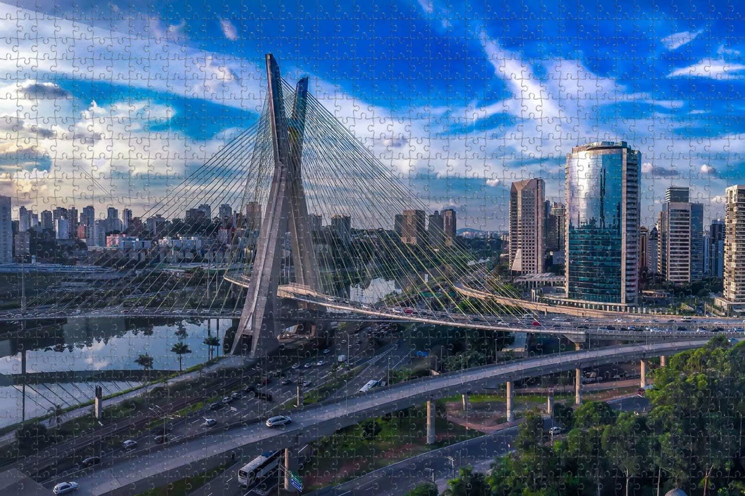 1000 Pieces Wooden Jigsaw Puzzle Brazil Bridge Sao Paulo Travel ...