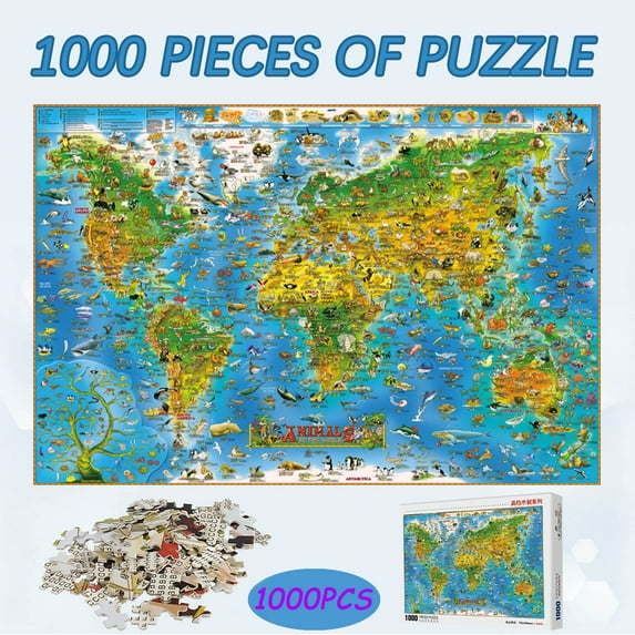1000 Pieces Wooden Puzzle 2Mm Thickness Intricate Pattern Home ...