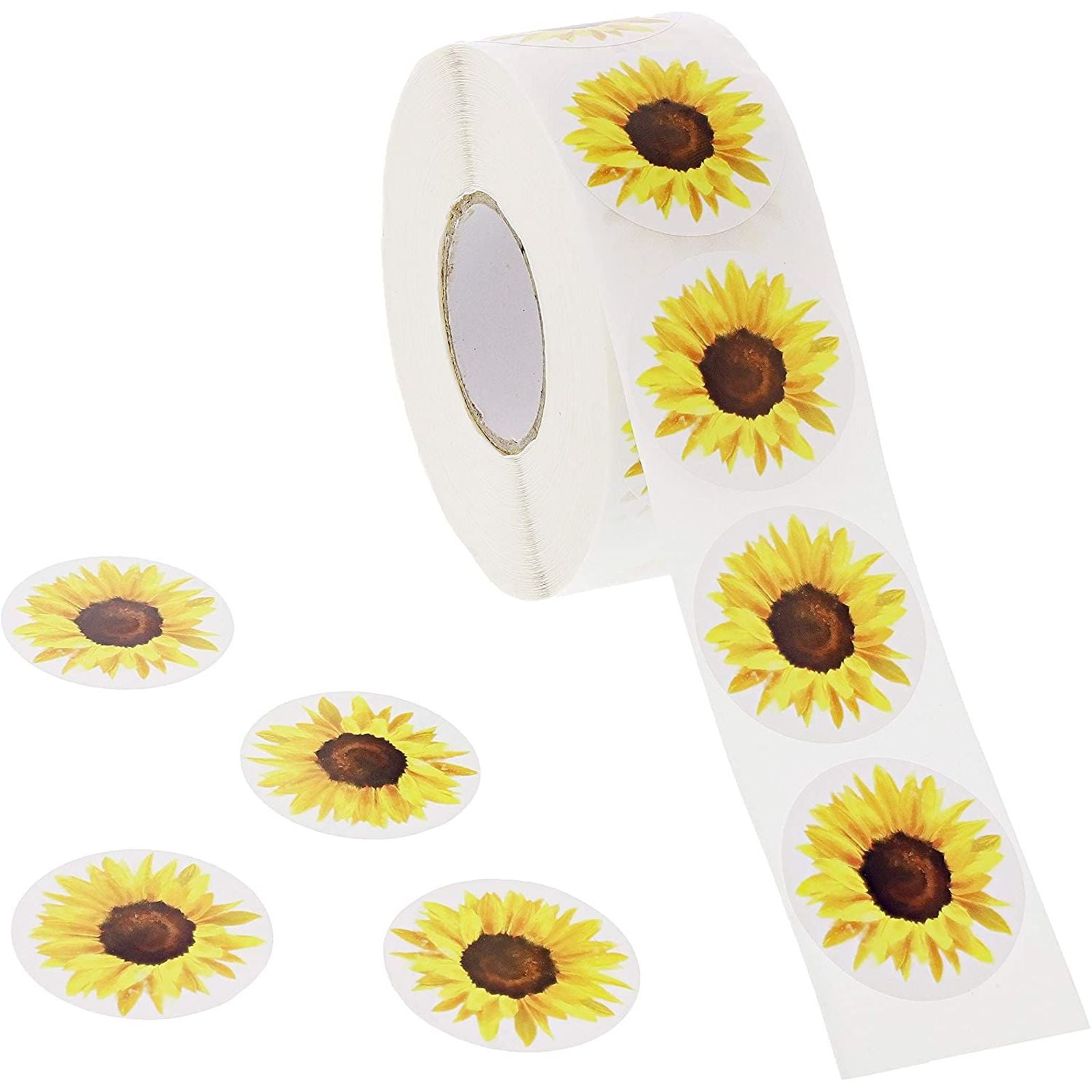 Blue Panda, 1000 Pieces Sunflower Stickers, Self-Adhesive, 1.5 Inch ...