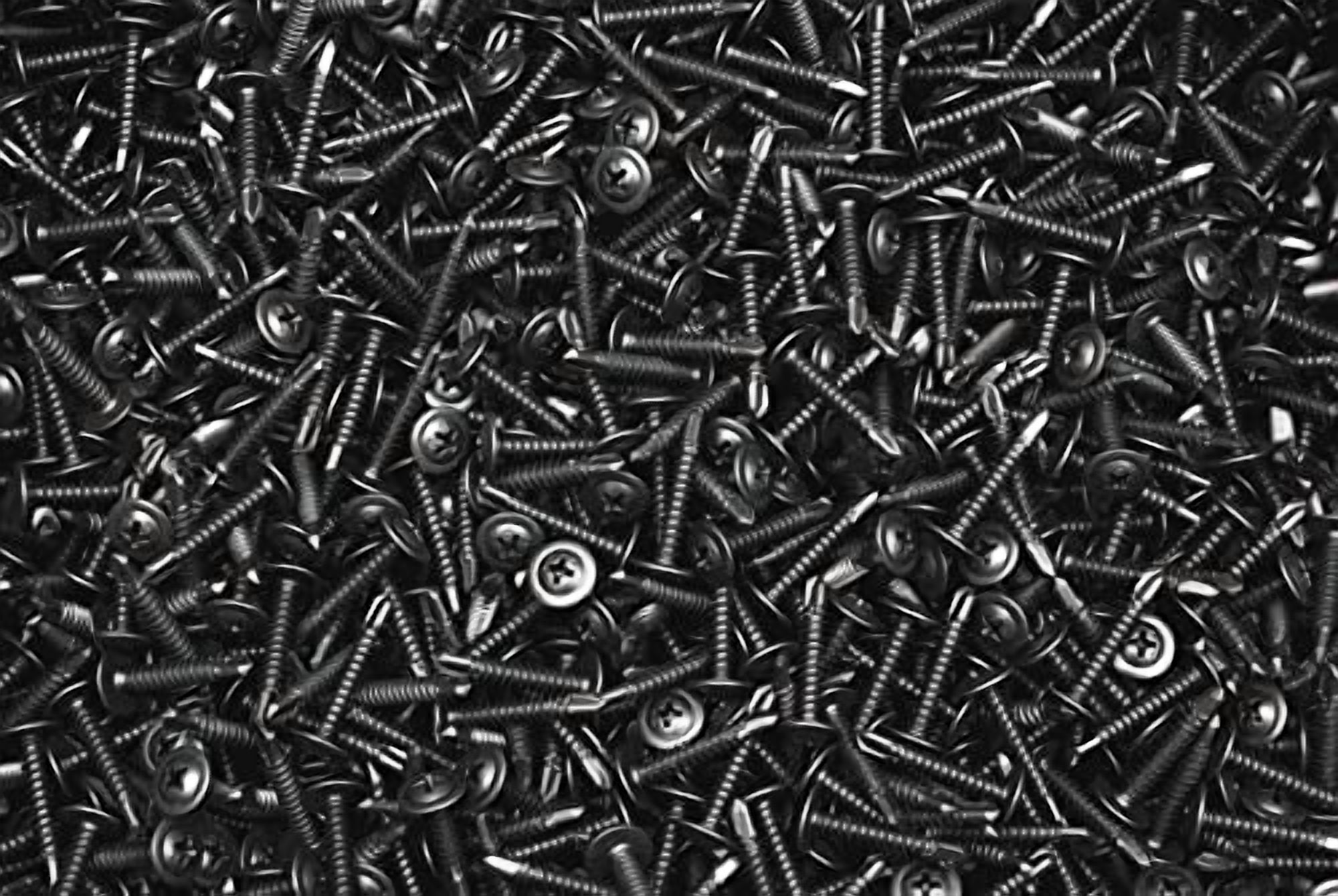 (1000) Plain Black Phillips Mod Truss Head 8 x 1 Self-Drilling #8 Trim ...