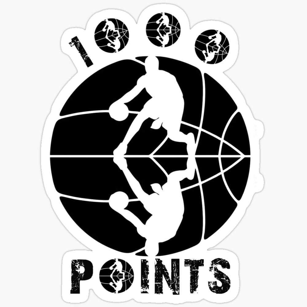 1000 Points Basketball Scorer High School Basketball Mom Sticker ...