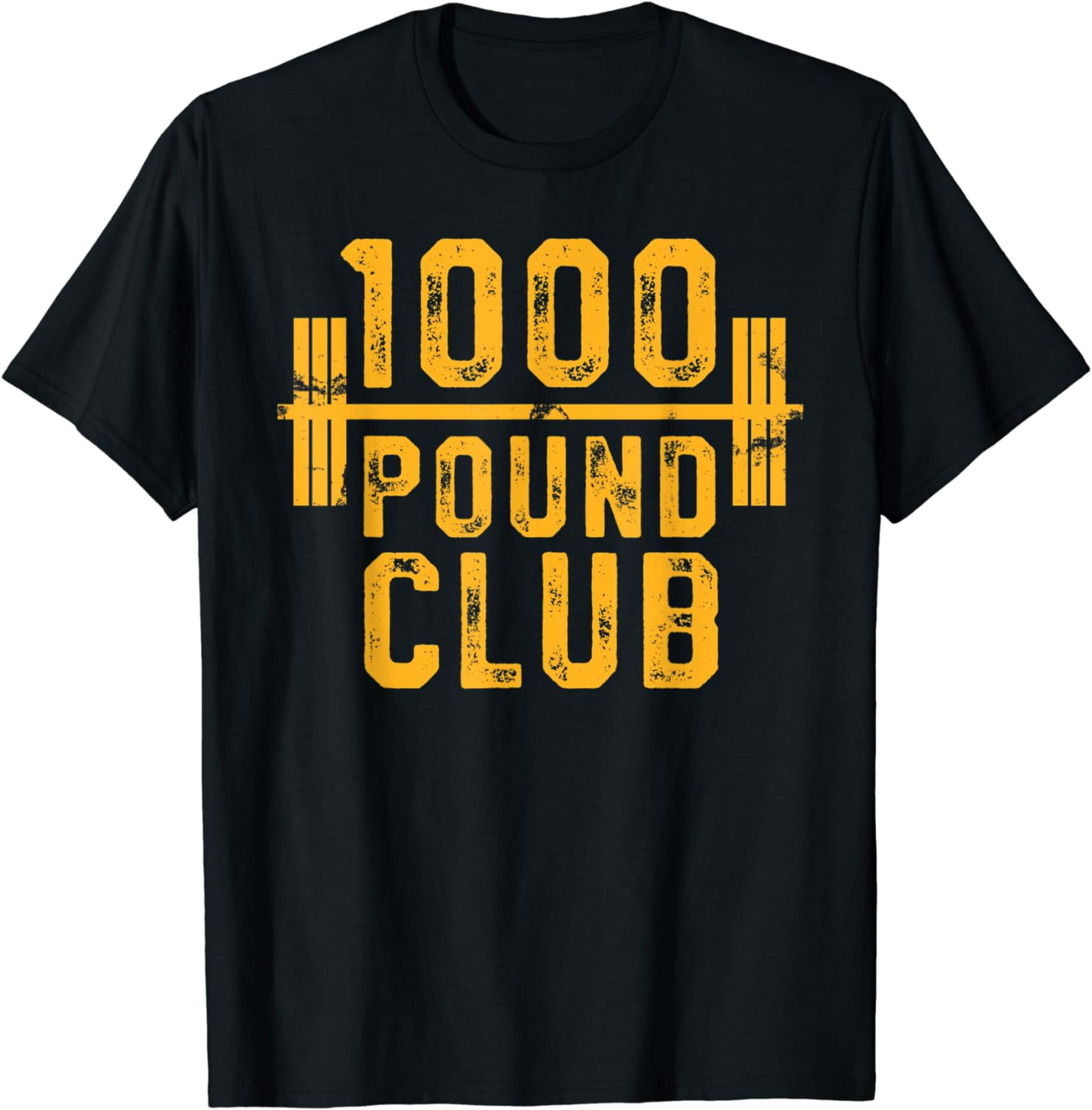 1000 Pound Club T-Shirt Powerlifting Strong Weight Training - Walmart.com