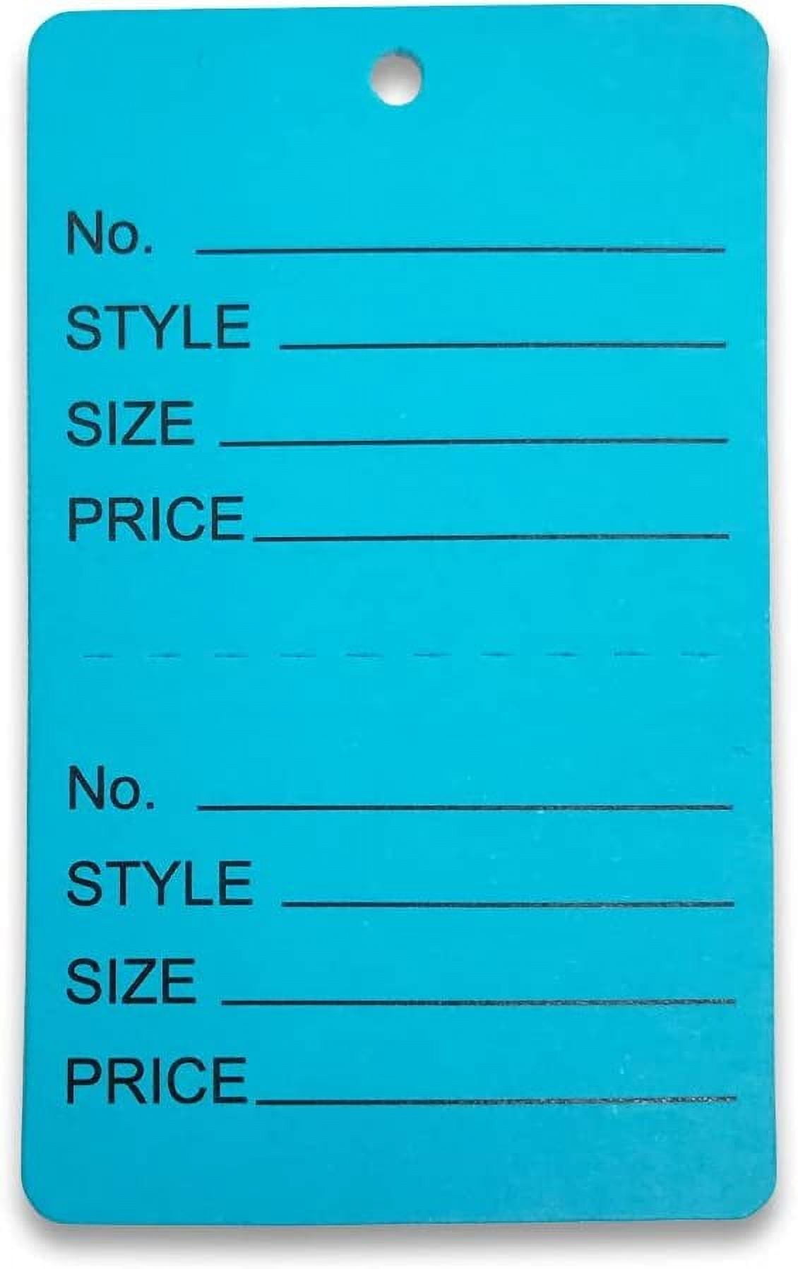 1000 Qty Unstrung Blue Price/Receipt Tags w/Easy-Tear Stub - Walmart.com
