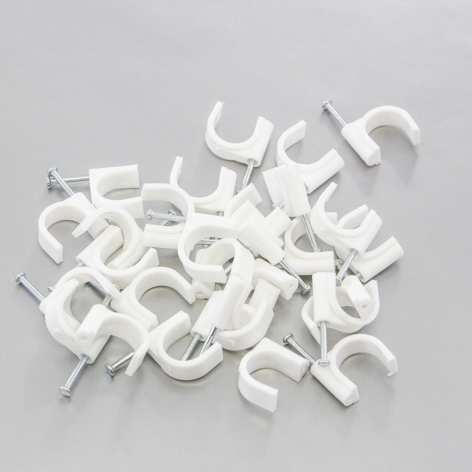 1000 Round 11/16 Inches (18 mm) Cable Wire Clips Cable Management Cord ...