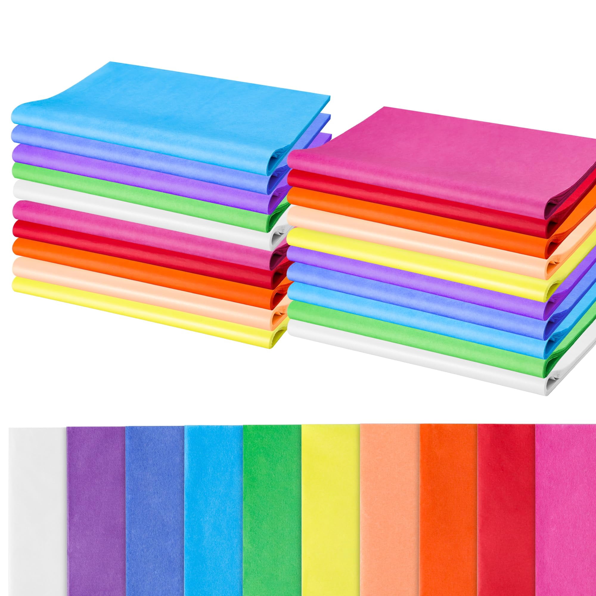 1000 Sheets Tissue Paper for Gift Bags - 20" x 20" Gifts Wrapping ...