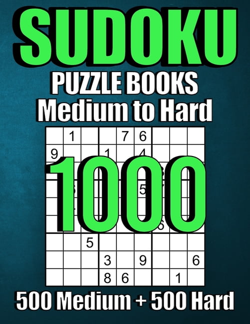 1000 Sudoku Puzzles 500 Medium & 500 Hard : Suduko Puzzle Books For ...