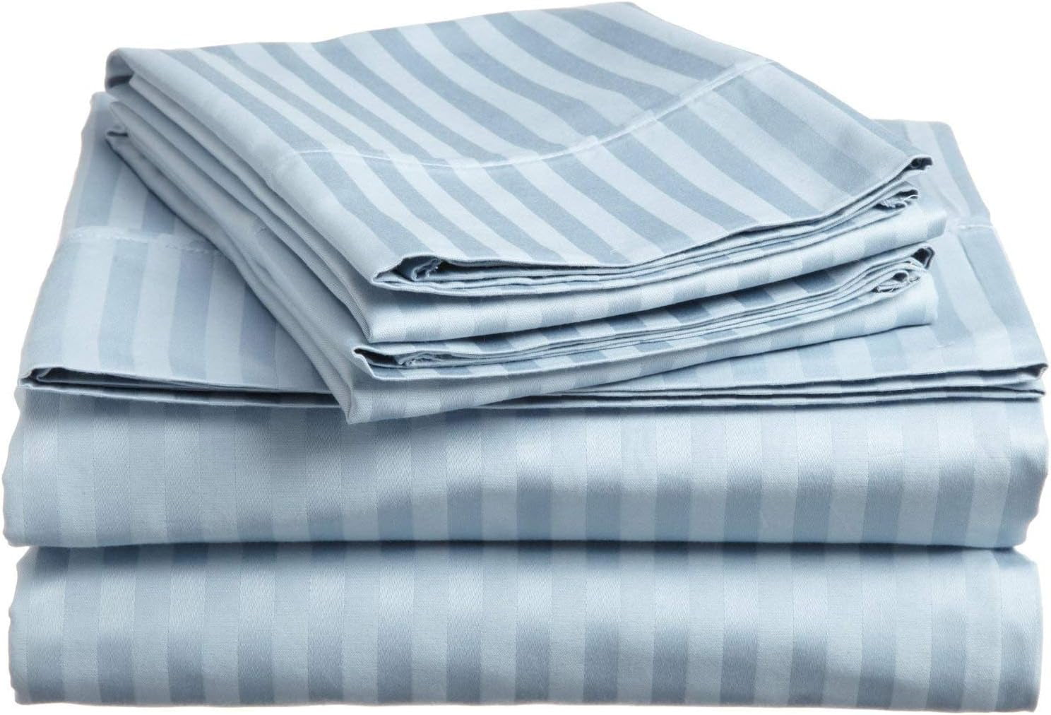 1000 TC Ultimate Soft Egyptian Cotton - Sheet Set - Full Size - Striped ...