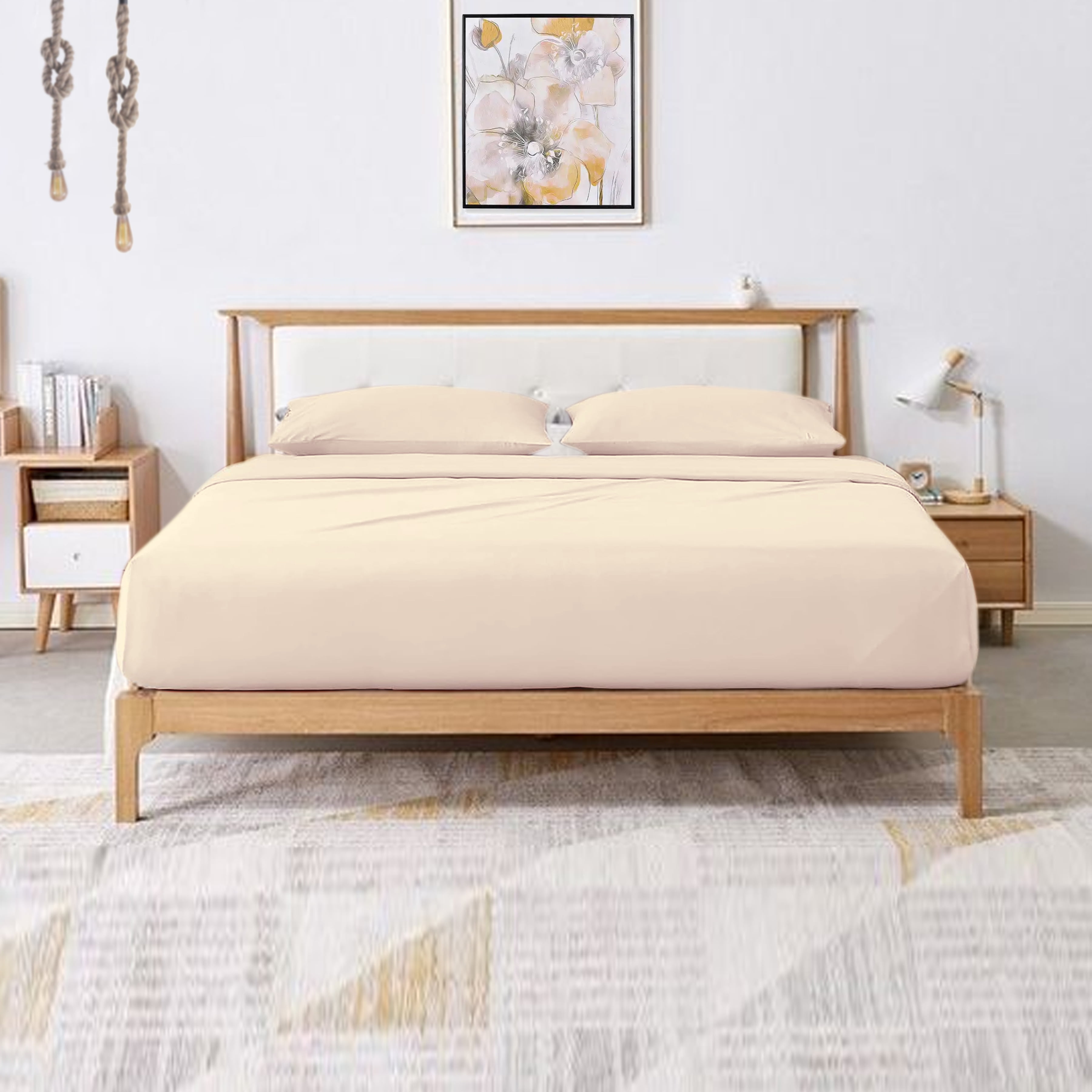 1000 Thread Count 4 Piece Quality Sheet Set 15 Inch Deep Pocket 100% ...