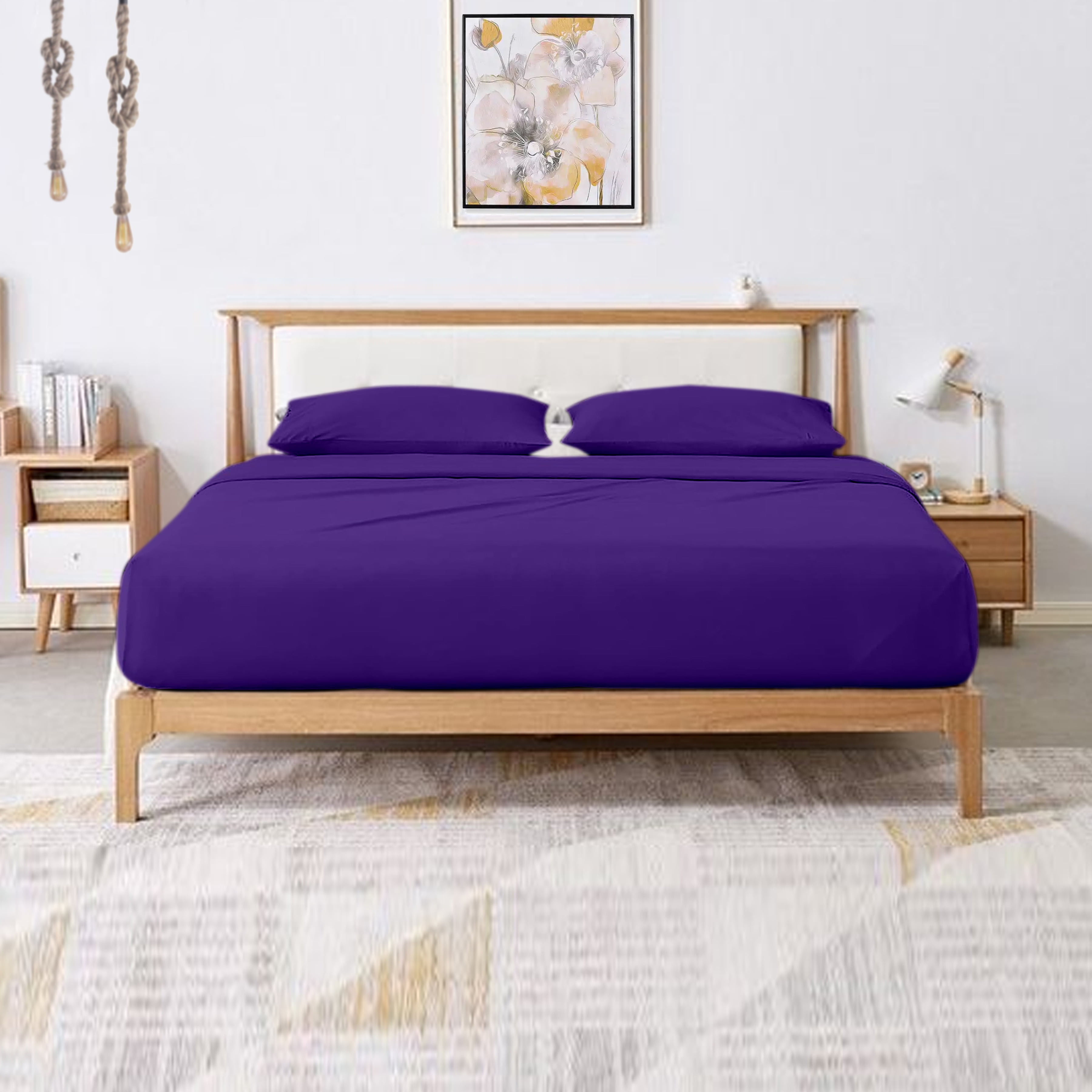 1000 Thread Count 4 Piece Quality Sheet Set 30 Inch Deep Pocket 100% ...